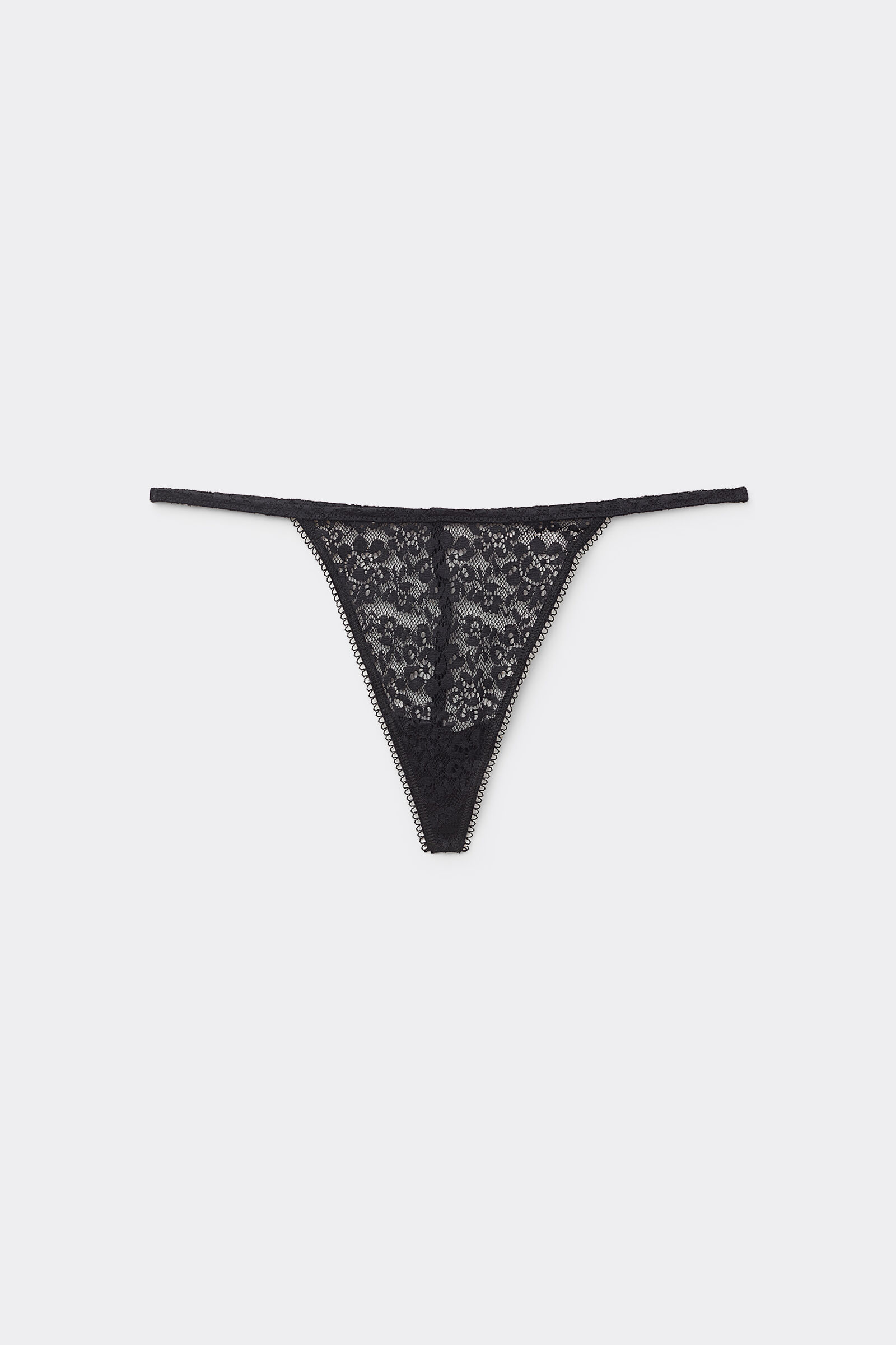 G-String with Thin Tanga-Style Panel in Recycled Lace - G-strings ...