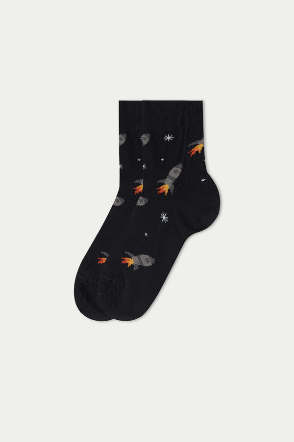 Girls’ Short Patterned Cotton Socks - Socks - Kids | Tezenis