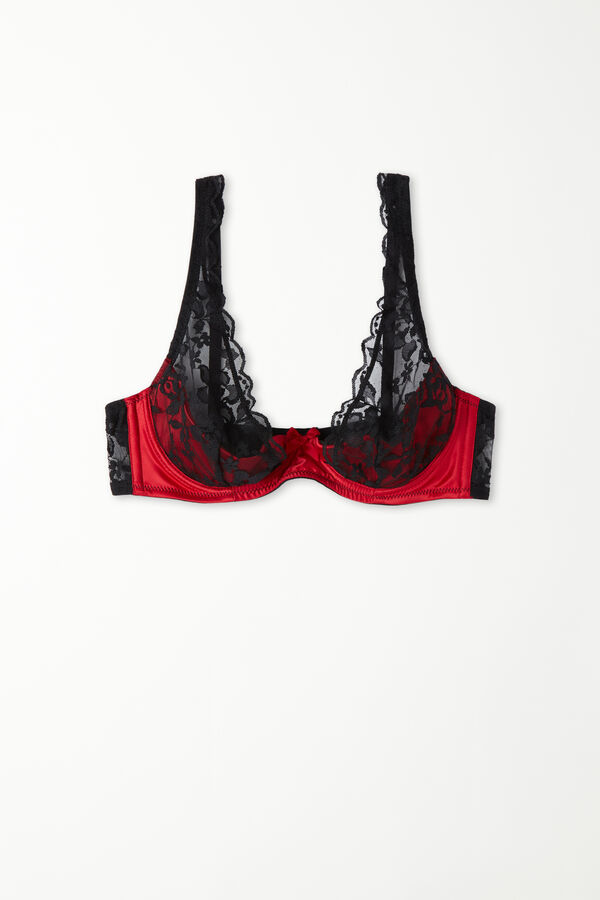 Burlesque Lace Carioca Balconette Bra - | Tezenis