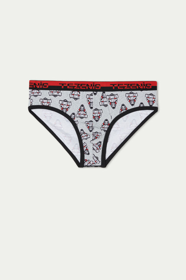 Printed Cotton Briefs with Elasticated Logo Waistband - Briefs - Men ...