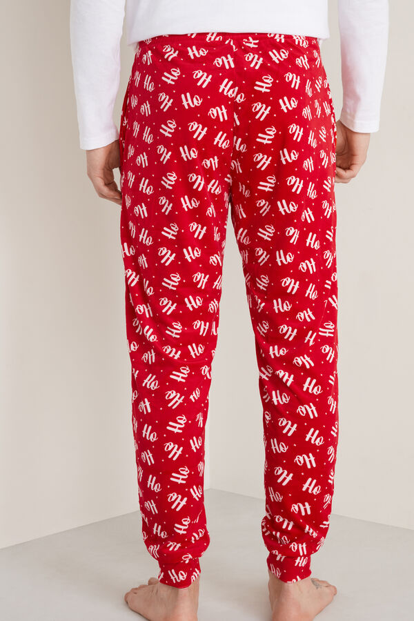 Long Microfleece Trousers with Drawstring - | Tezenis