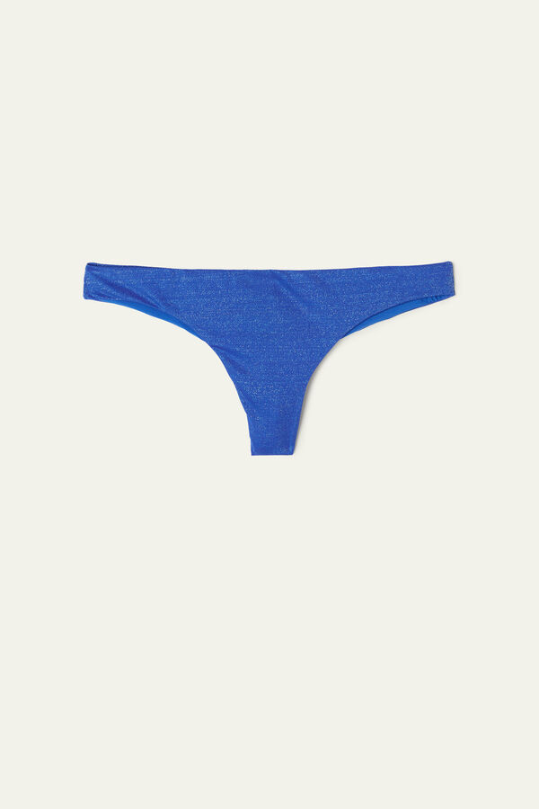 Glowing Summer Blue Brazilian Bikini Bottoms - | Tezenis
