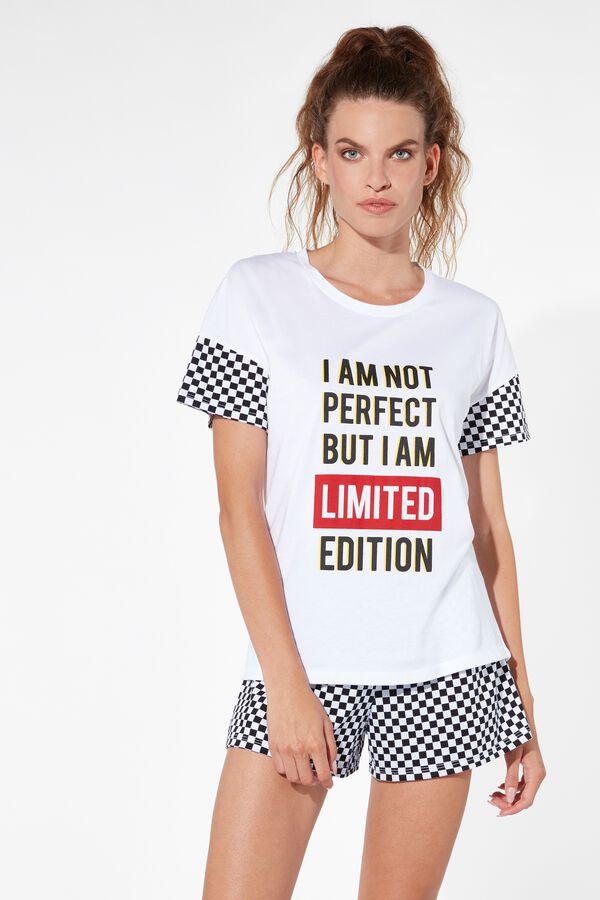 Short Chessboard Patterned Pyjamas - Short Pyjamas - Women | Tezenis