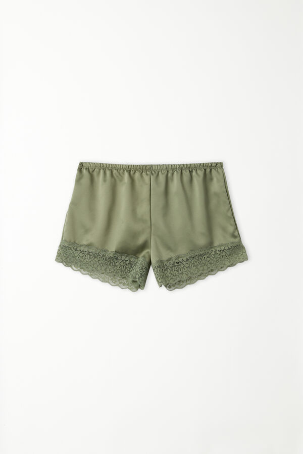 Lace and Satin Shorts - Shorts - Women | Tezenis