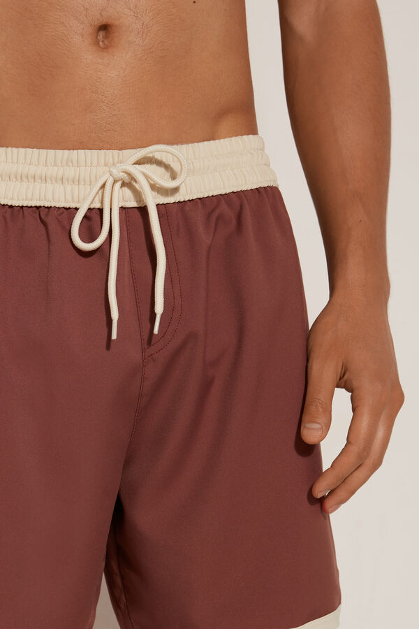 Basic Recycled Contrast Swimming Shorts - Swimwear - Men | Tezenis