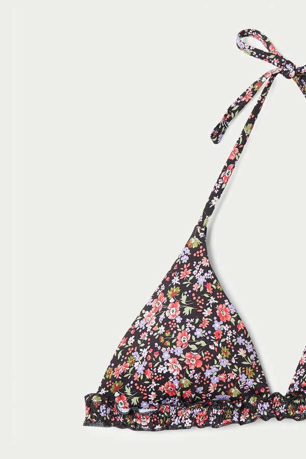 Gerafftes Triangel Bikinioberteil Summer Flower Triangel Tezenis