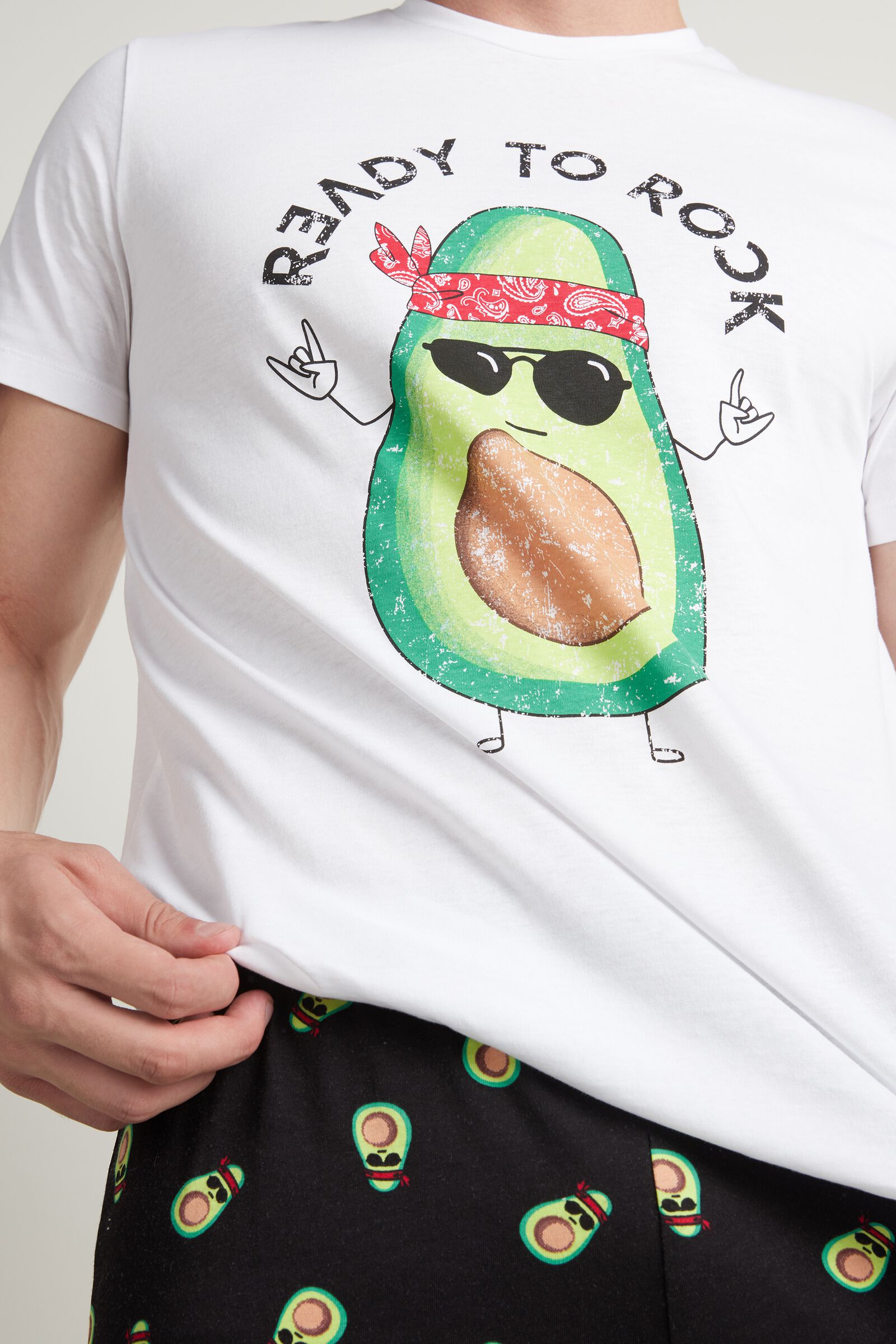 Men's Short Avocado Rock Print Pyjamas - | Tezenis
