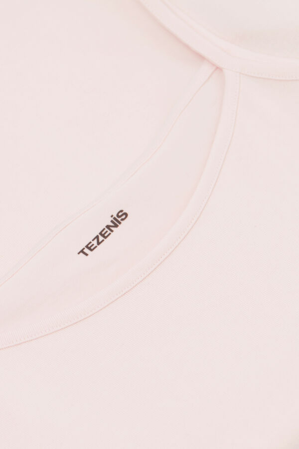Girls’ Basic Cotton Camisole with Lace Trim - | Tezenis