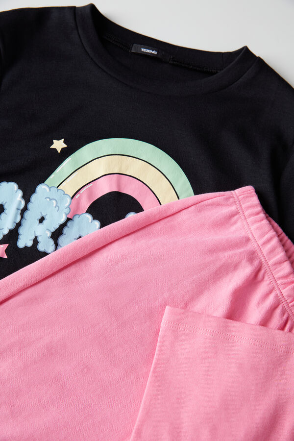 Girls’ Dreamy Print Long Cotton Pyjamas - | Tezenis