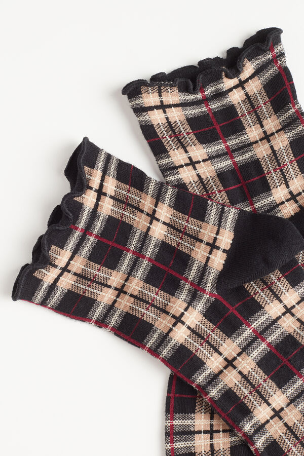 Short Patterned Cotton Socks - Socks - Women | Tezenis