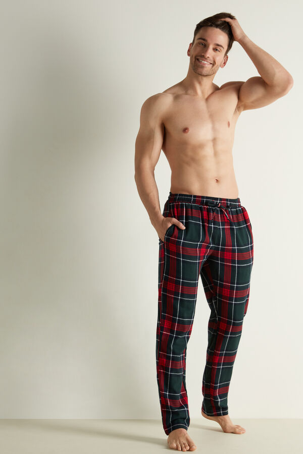 Long Flannel Trousers - Long Pyjamas - Men | Tezenis