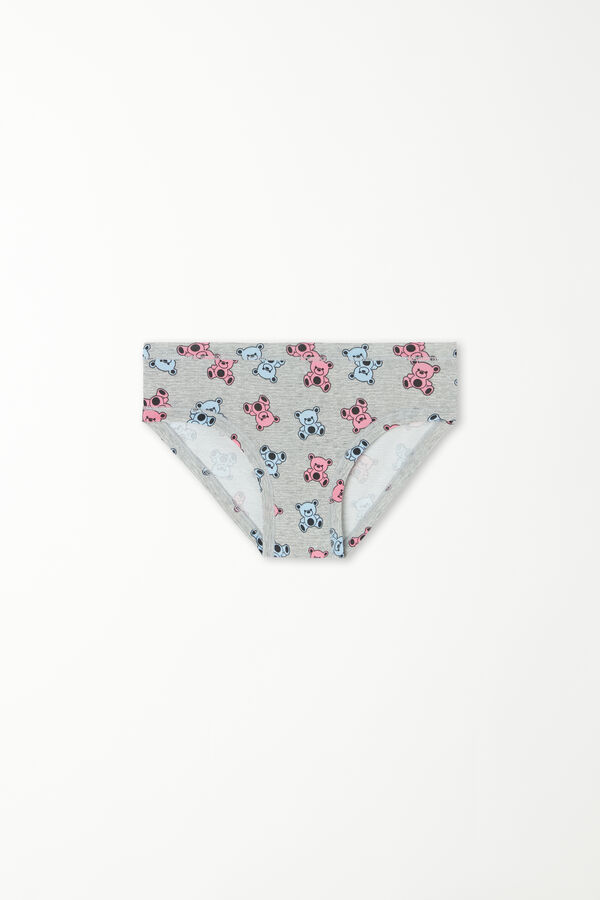 Girls’ Basic Printed Cotton Knickers - Knickers - Kids | Tezenis