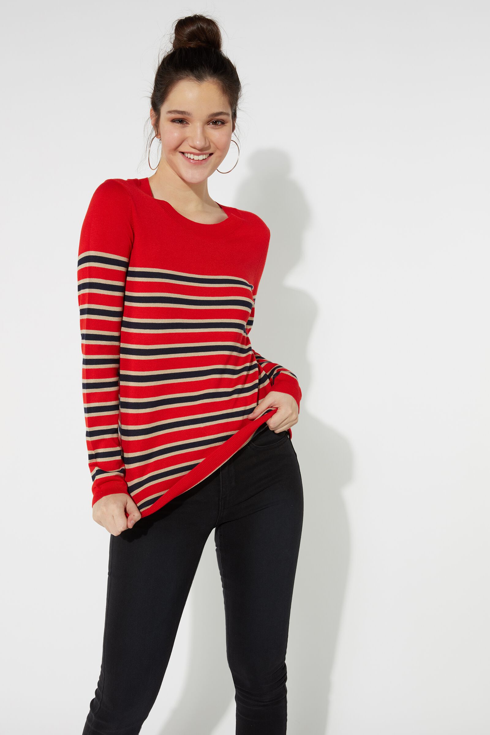 Maglia Manica Lunga a Righe - Maglie maniche lunghe - Donna | Tezenis
