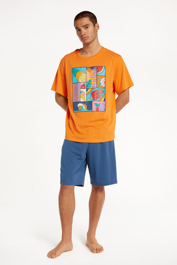 Short Summer Print Pyjamas - Short Pyjamas - Men | Tezenis