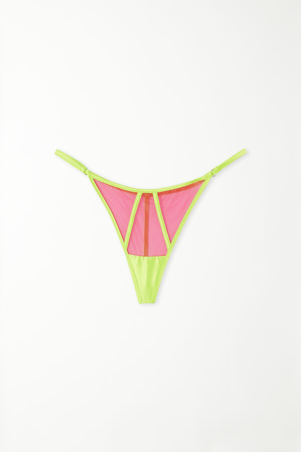 Colorful Tulle G-String with Tanga-Style Panel - G-strings - Women ...