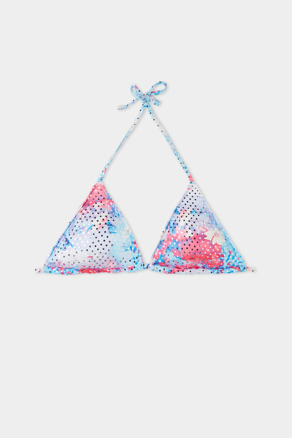Disco Tropical Triangle Bikini Top with Removable Cups - Triangle - Women | Tezenis