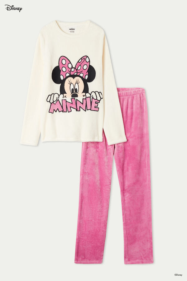 Disney Minnie Long Fleece Pyjamas - Long Pyjamas - Women | Tezenis