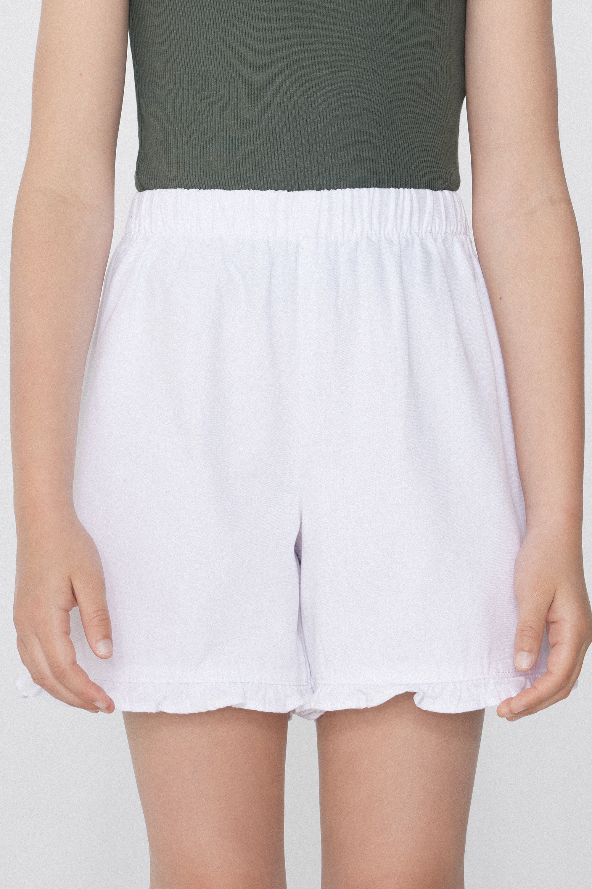 Girls’ Ruffled Denim Shorts - Beachwear | Tezenis