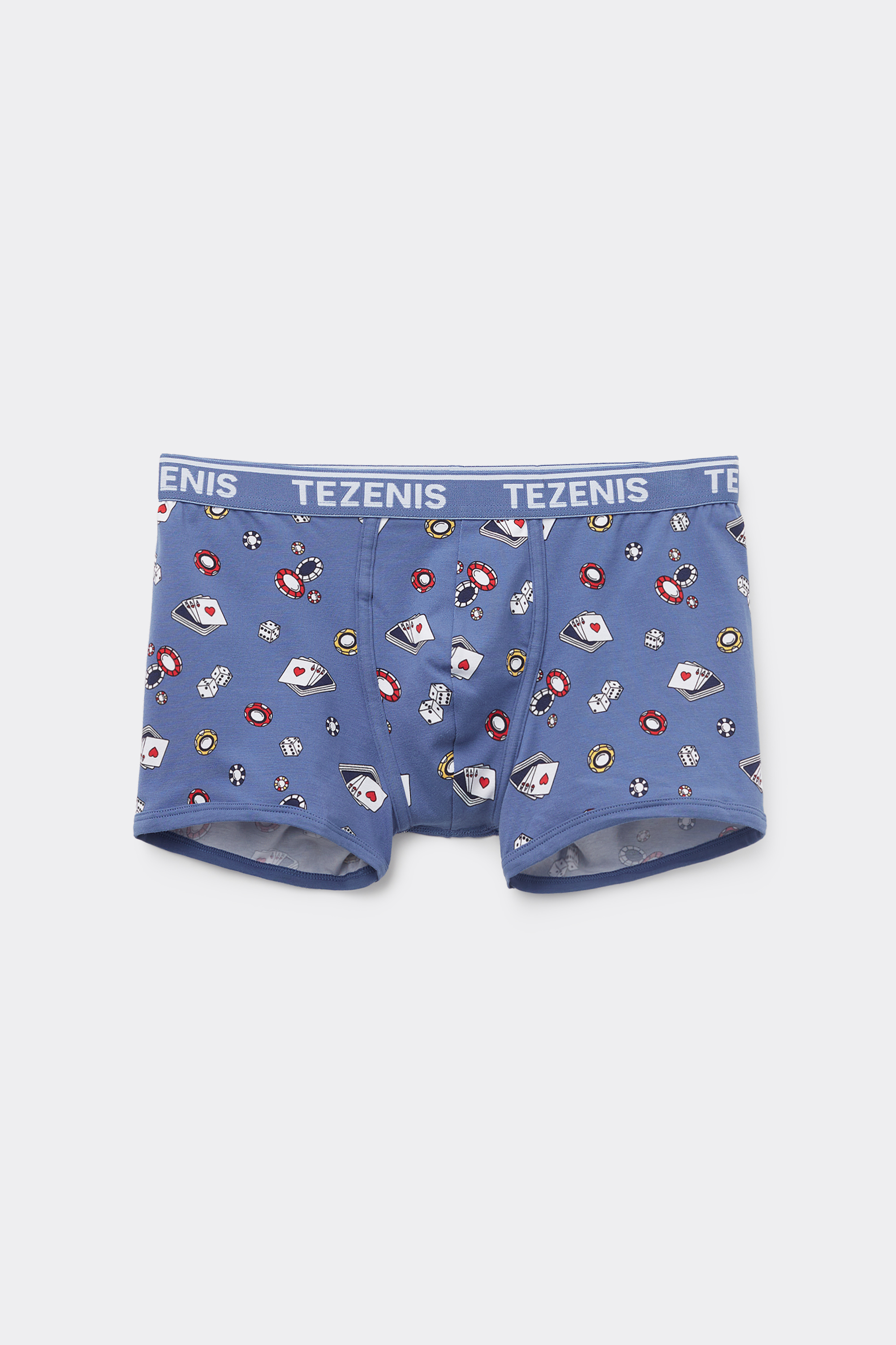 Printed Cotton Logo Boxers with Contrasting Trim - Boxers - Men | Tezenis