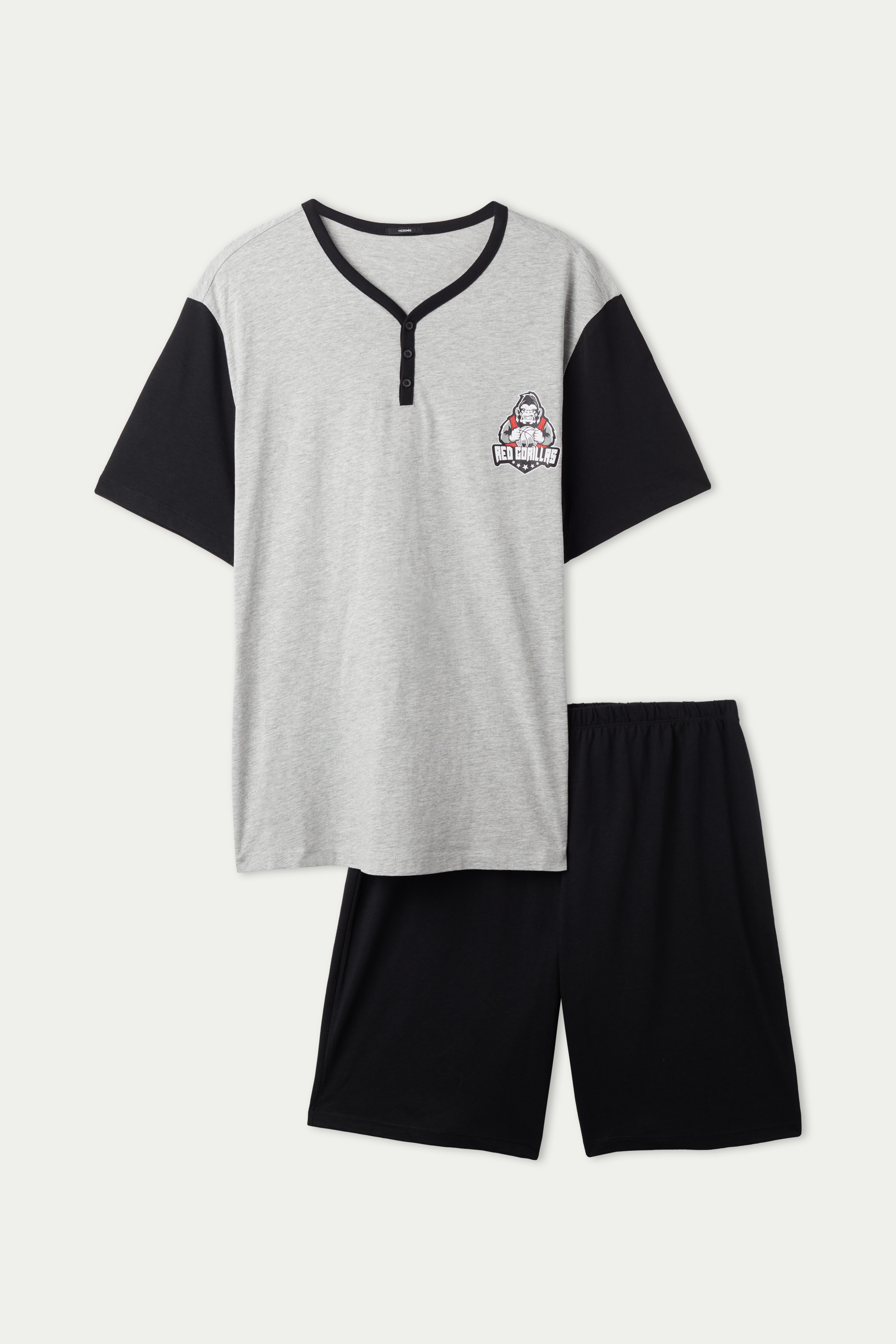 Short Gorilla-Print Cotton Pyjamas - | Tezenis