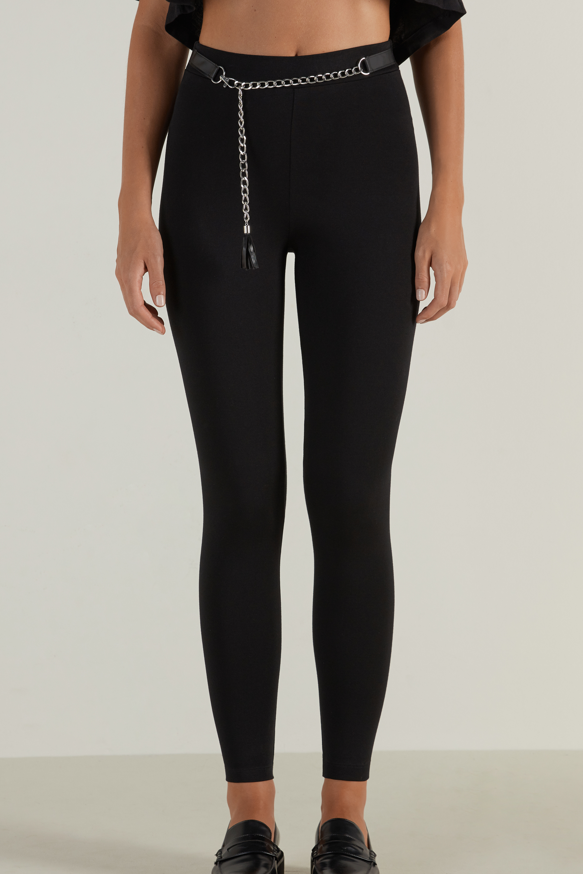 Milano Stitch Leggings with Chain - Leggings - Women | Tezenis