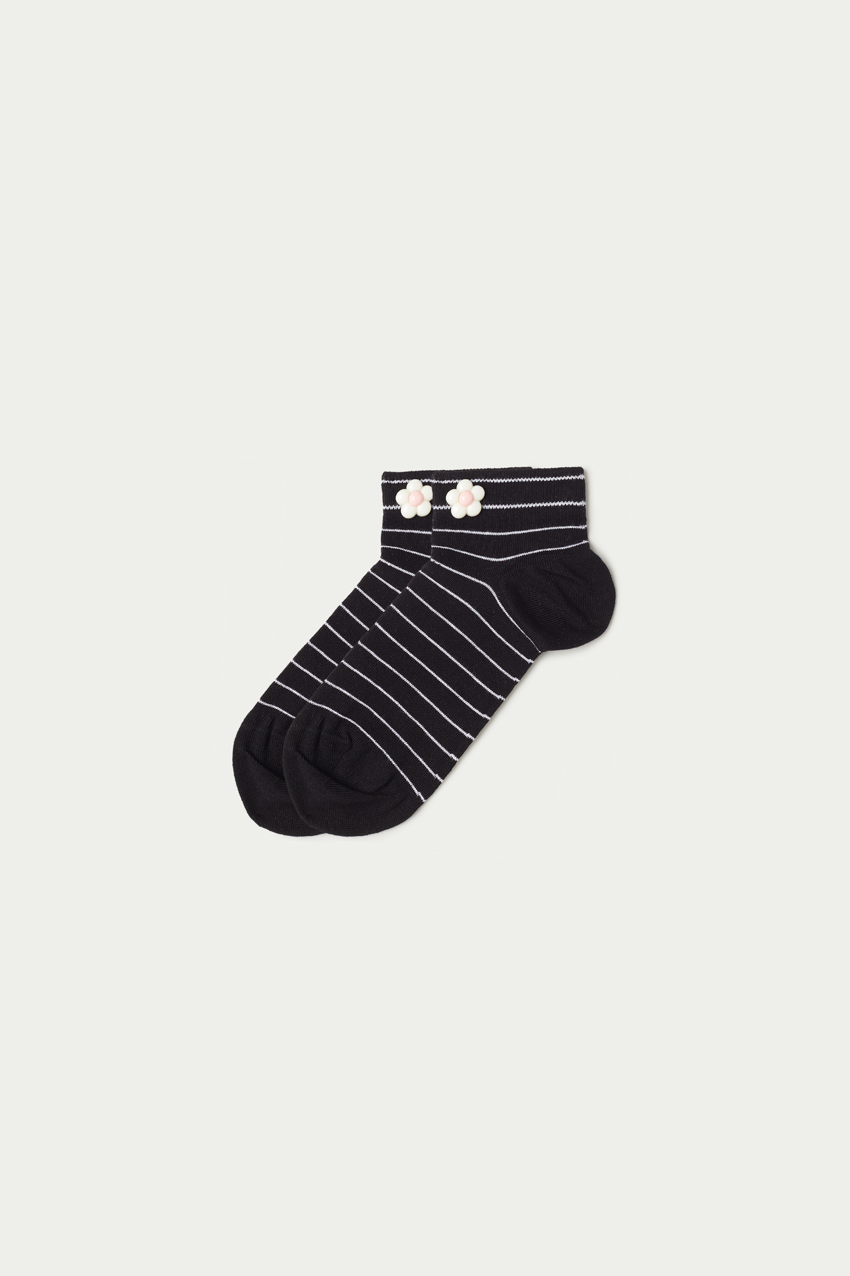 Patterned Cotton Trainer Socks with Appliqué - | Tezenis