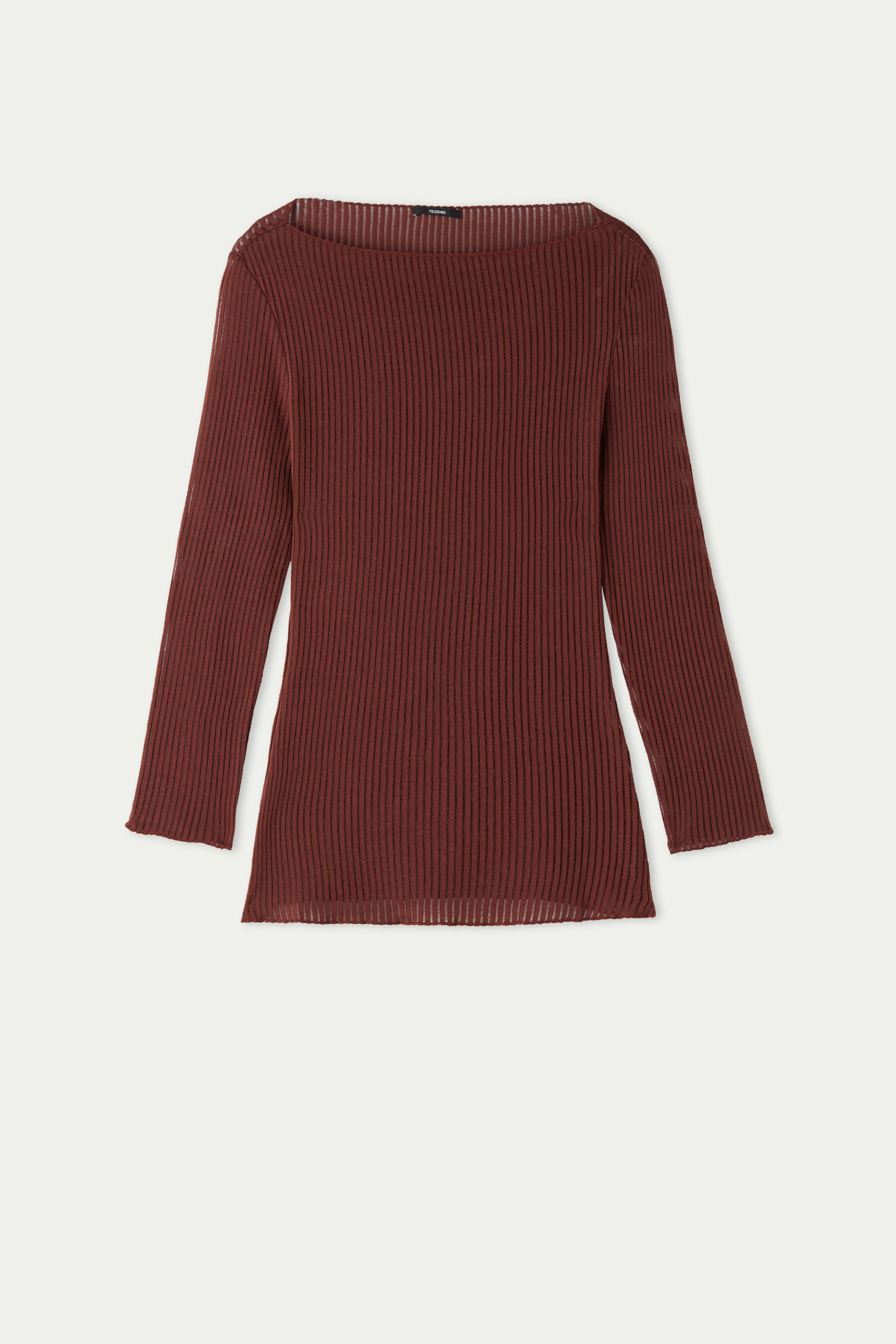 Haut Manches Trois-quart Col Bateau Côtelé Ultralight Rib | Tezenis