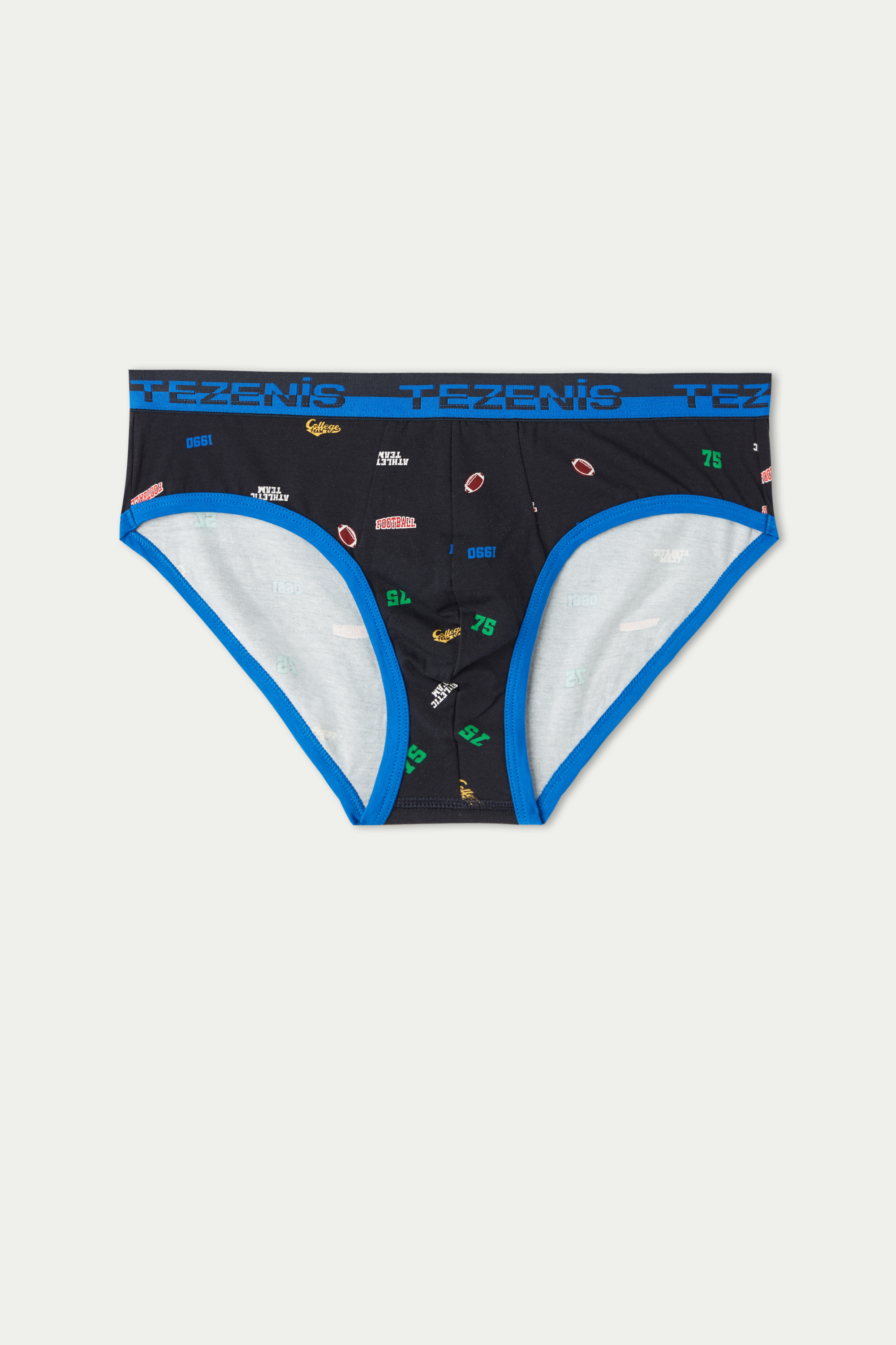 Printed Cotton Briefs with Elasticated Logo Waistband - Briefs - Men ...