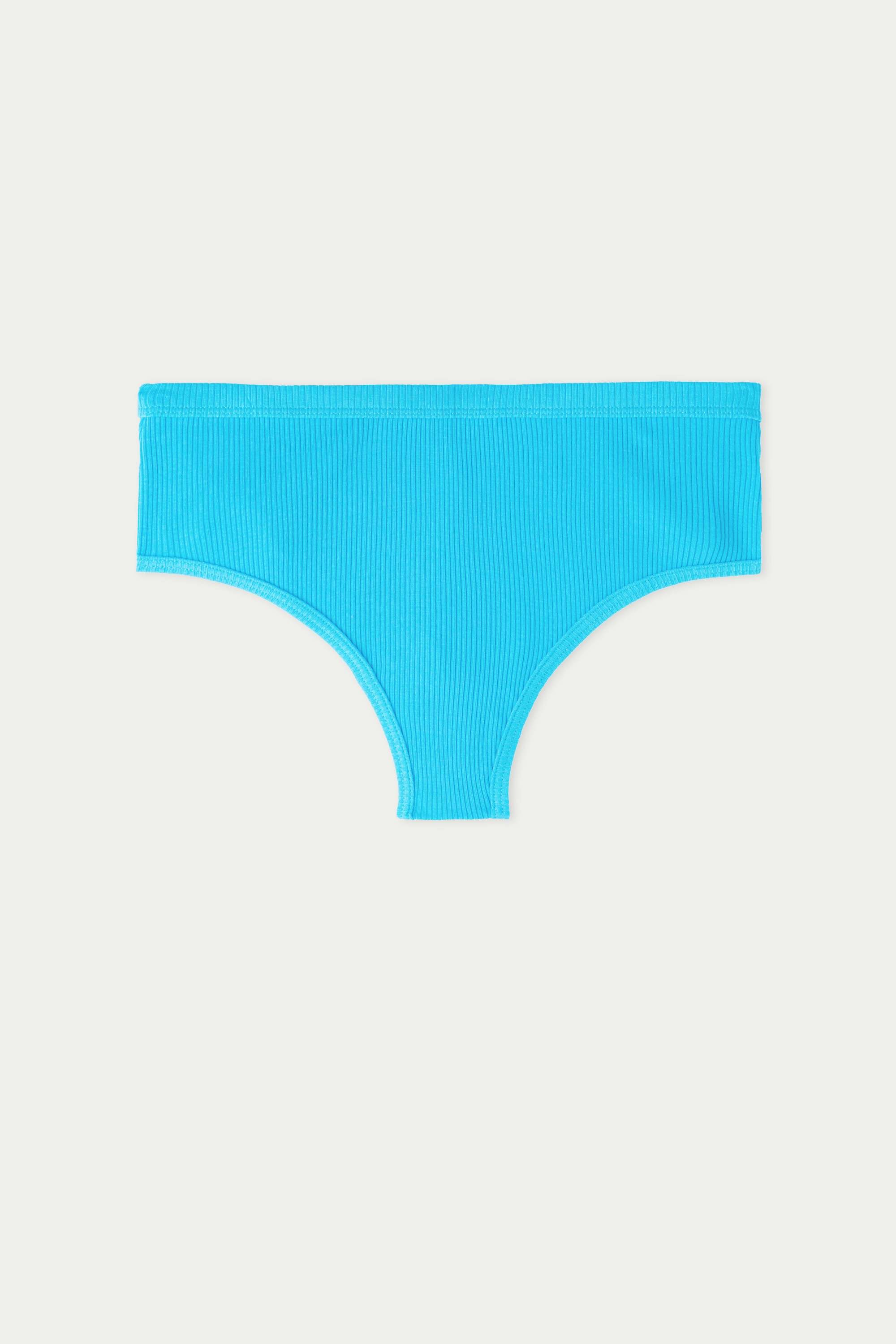 Spring Rib High-Cut Cotton French Knickers - | Tezenis