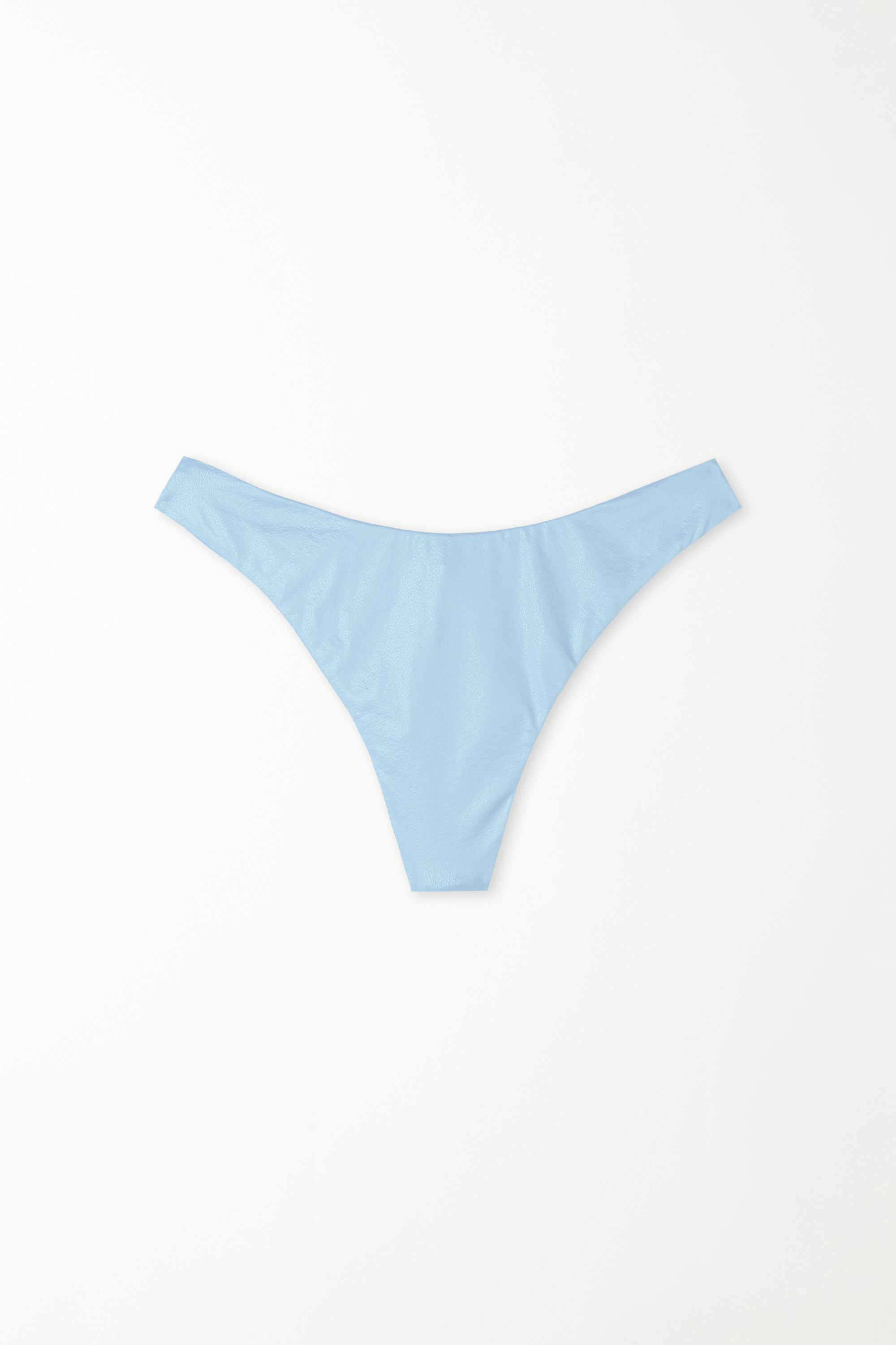 Shiny Ocean Rounded High-Cut Brazilian Bikini Bottoms - | Tezenis