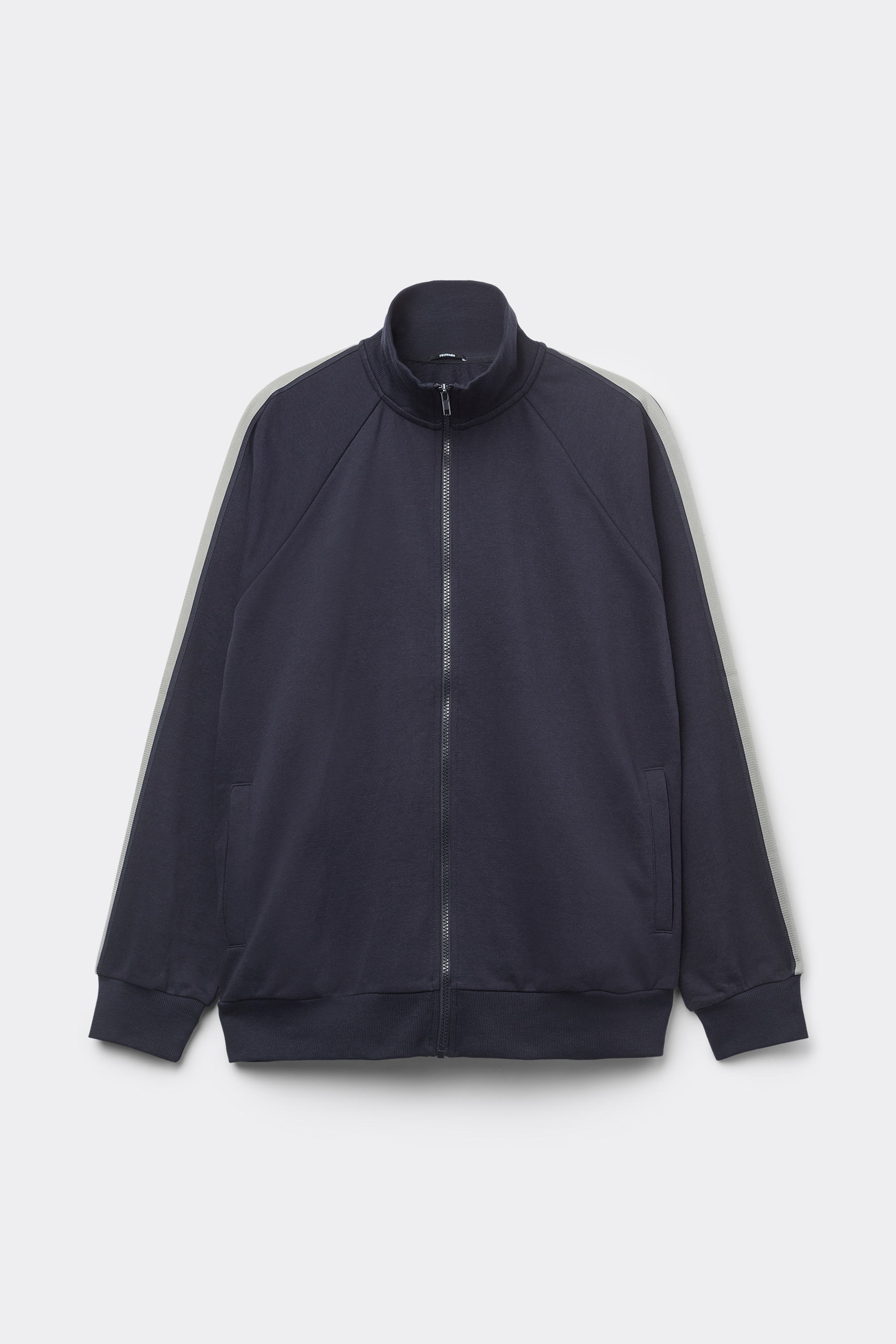 Sudadera de Manga Larga con Zipper y Bandas Laterales