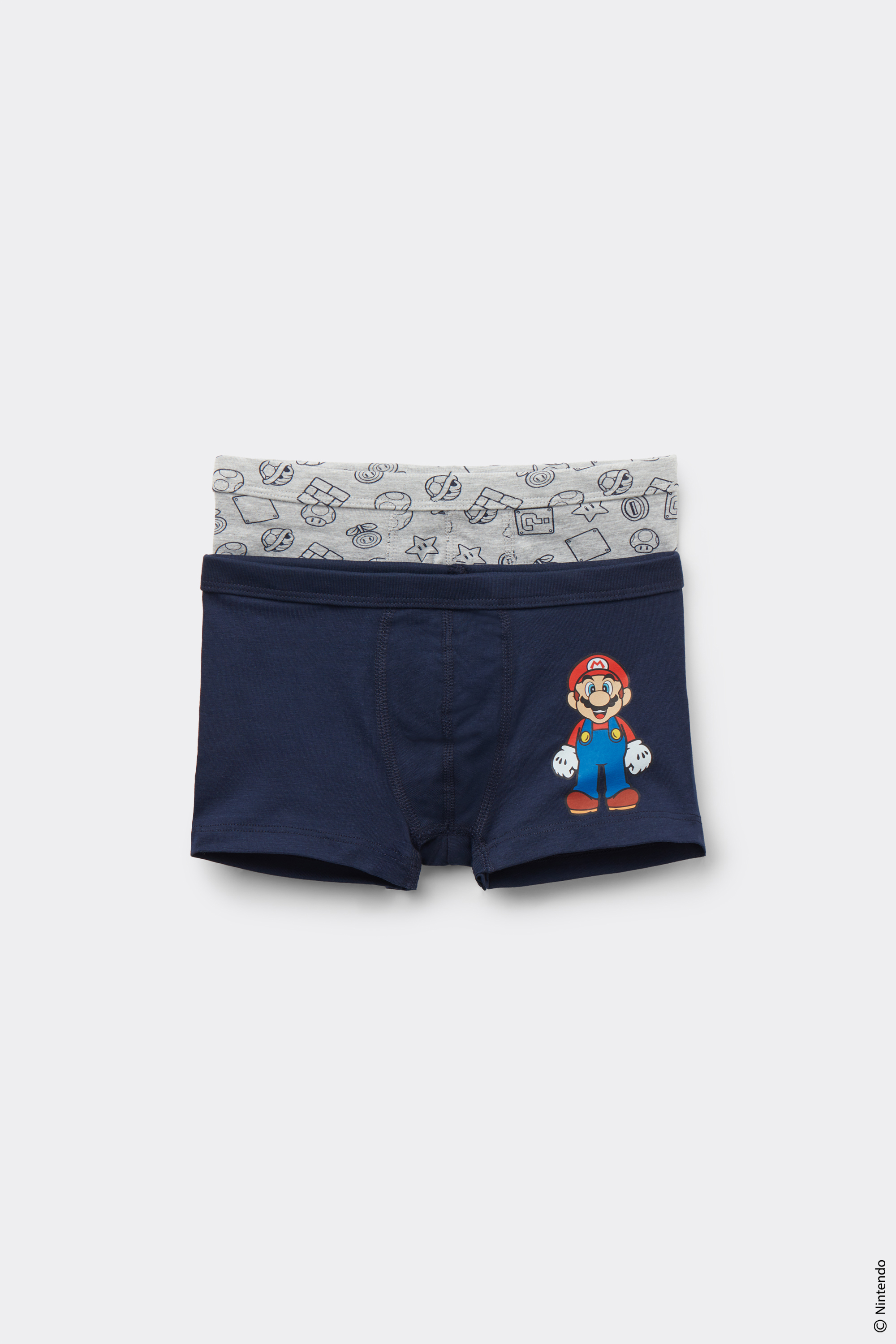 2 Bóxers Algodón Niño Estampado Super Mario