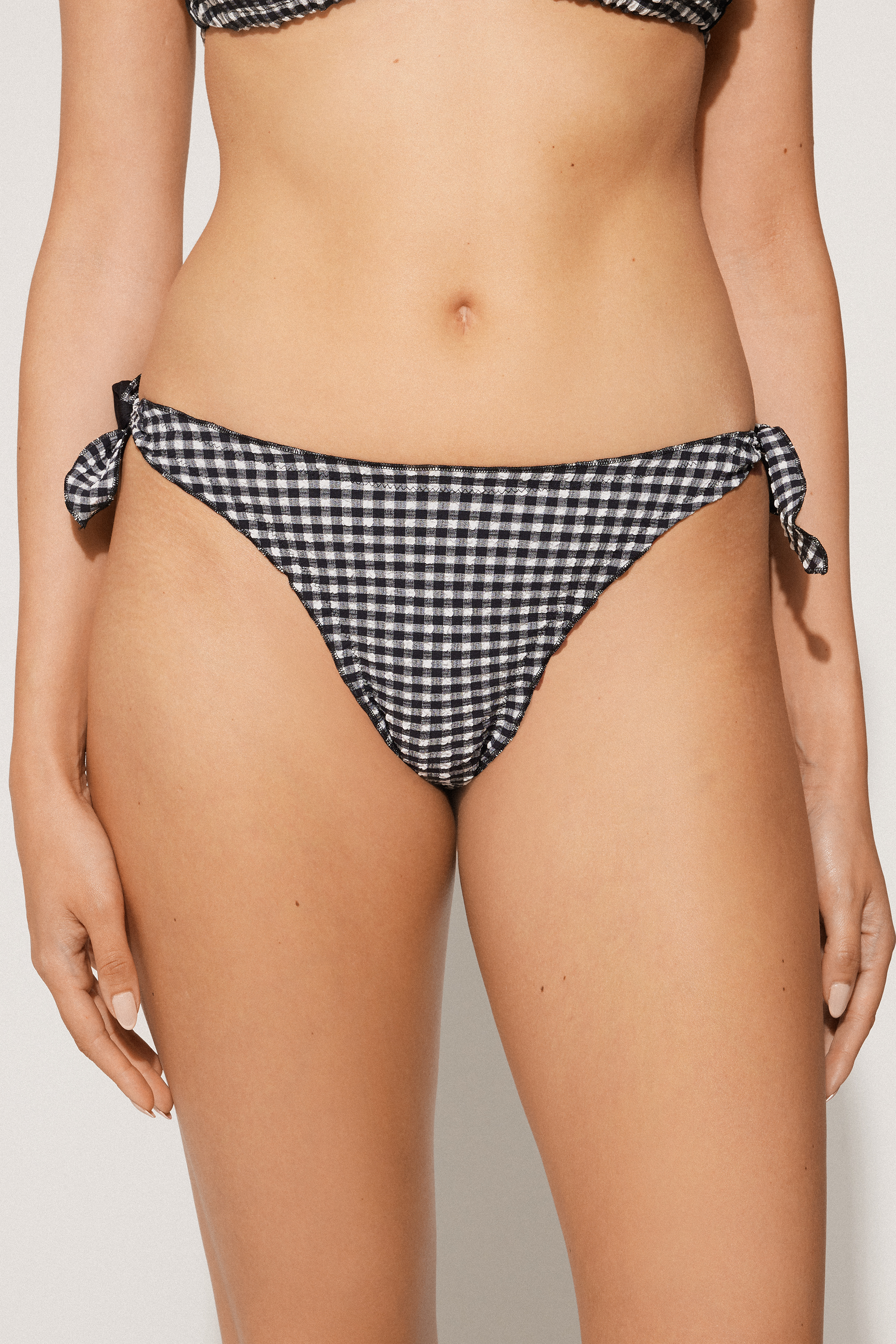 Плавки Бикини Бразильяно Basic Vichy на Завязках - Бразильяно - ЖЕНЩИНАМ | Tezenis