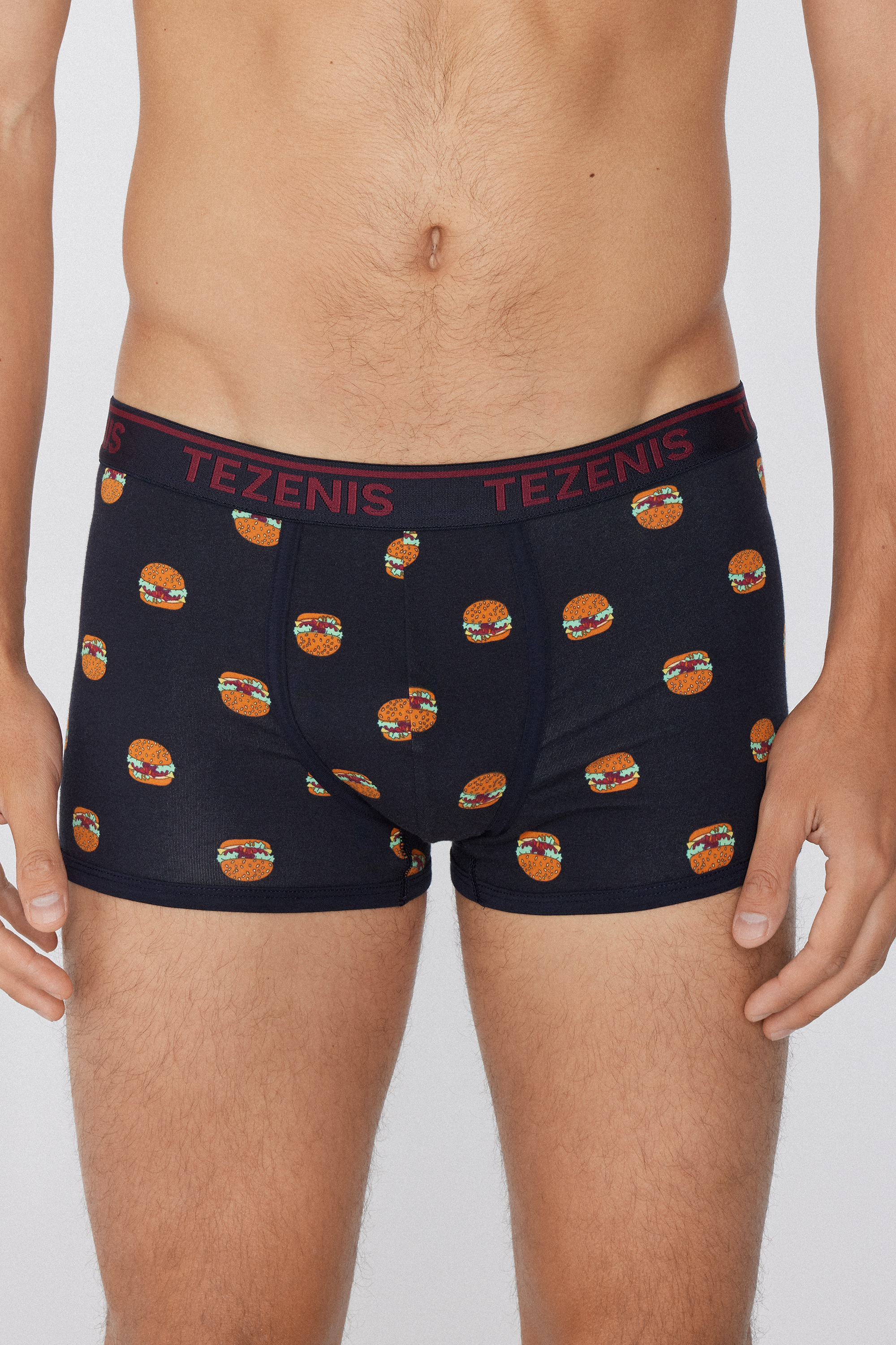 Boxers de Algodón Estampado con Bordes a Contraste y Logo - Bóxers ...