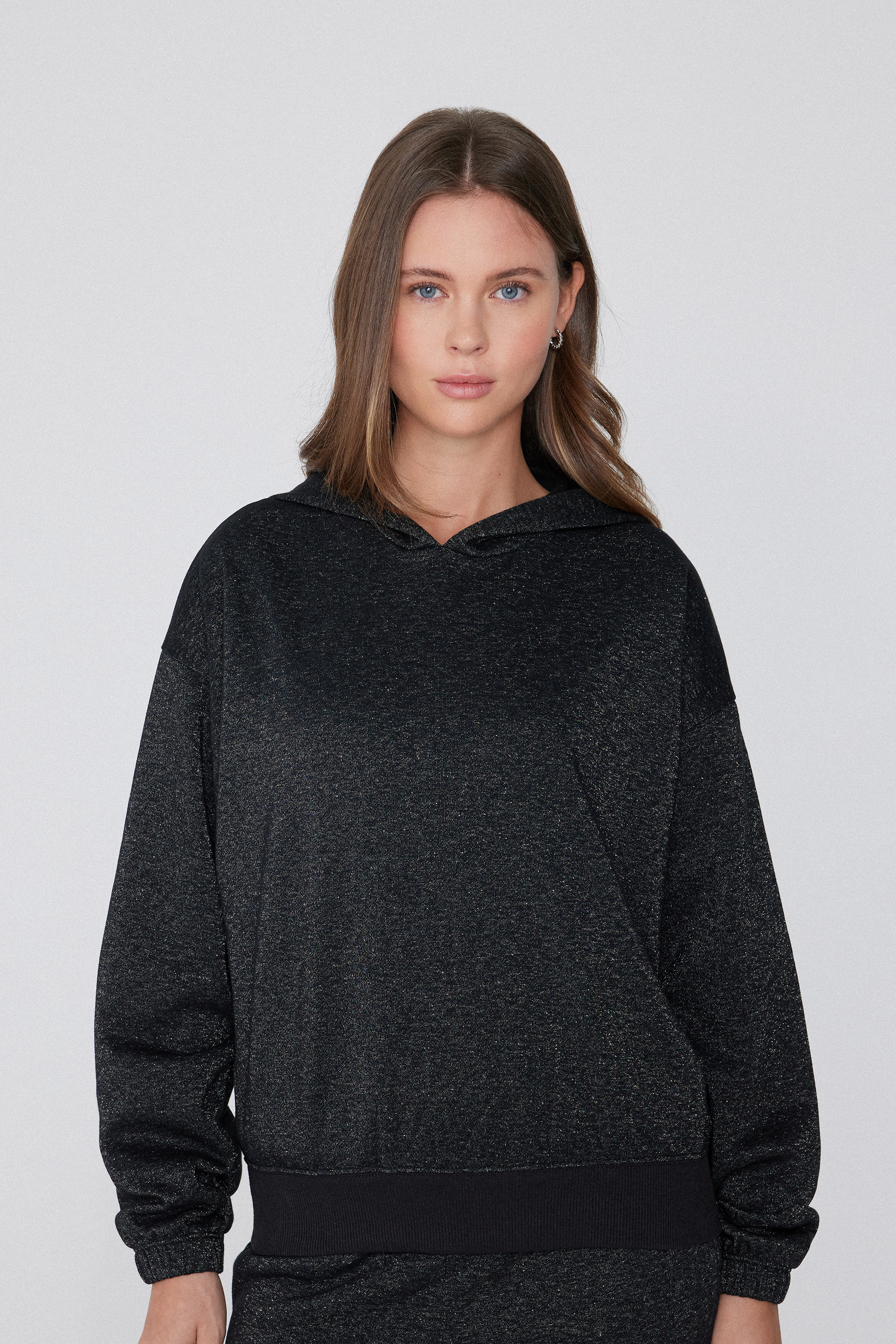 Thick Lamé Hoodie