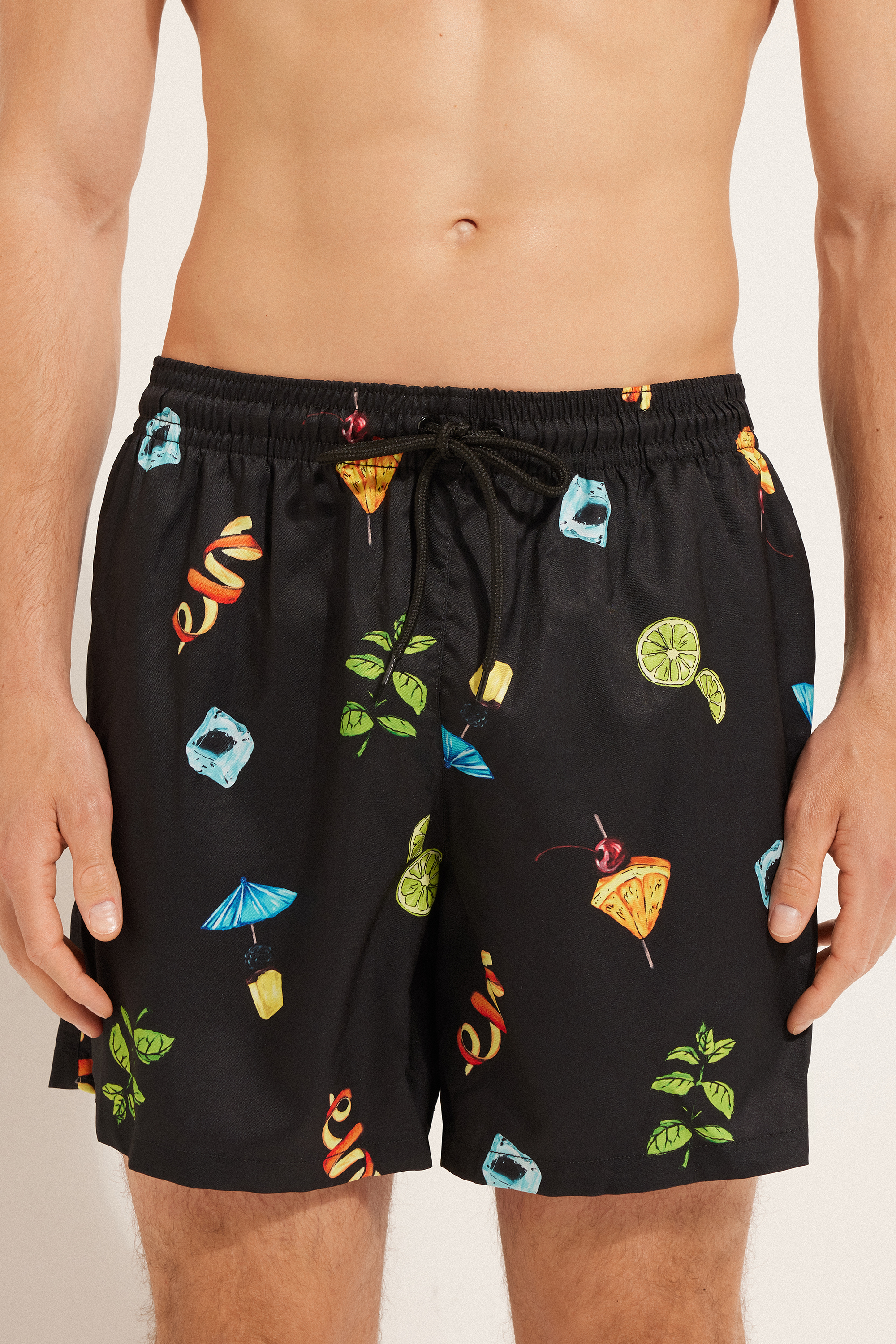 Basic Printed Swim Trunks - Swim Trunks - Men | Tezenis