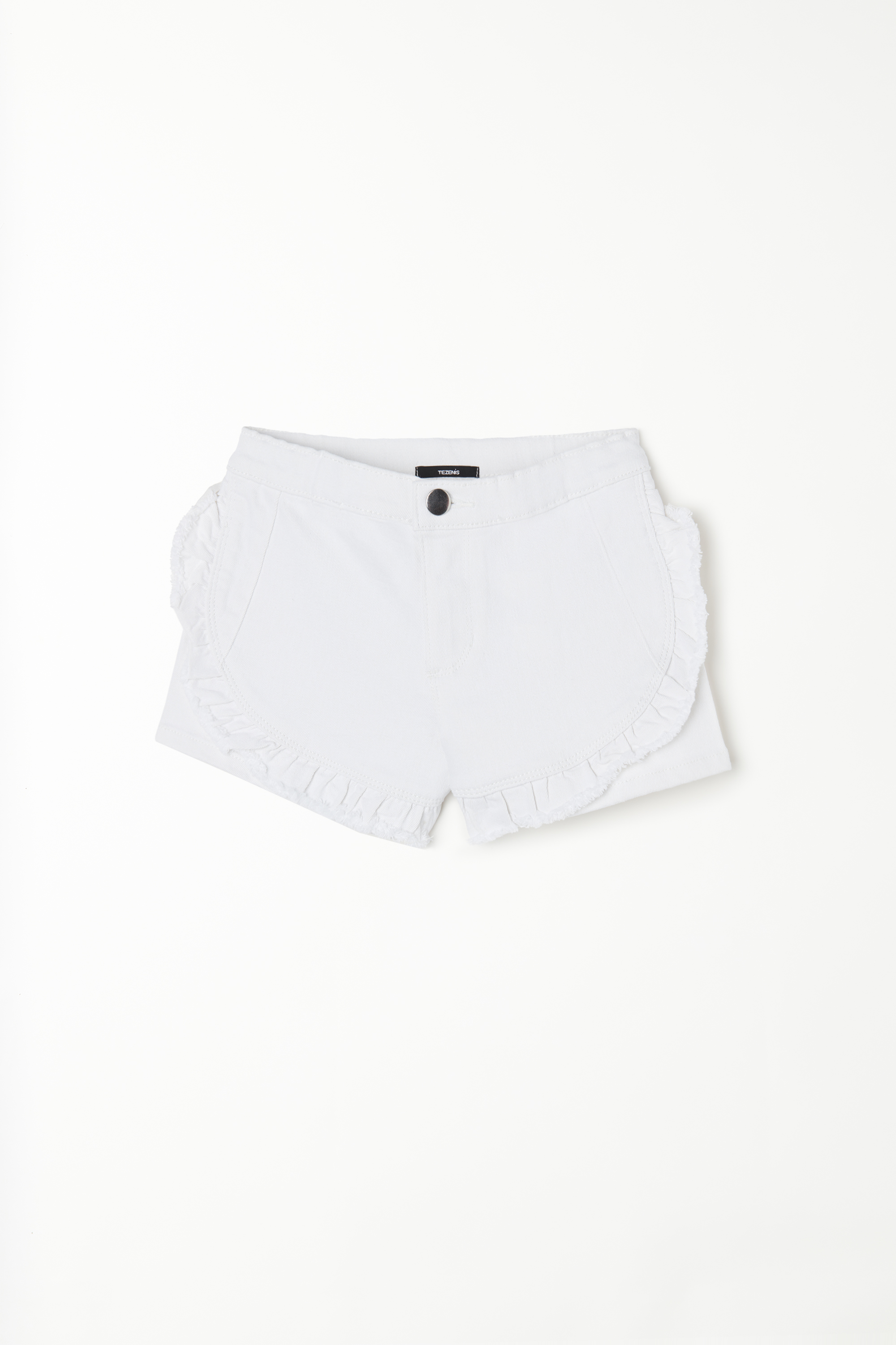 Girls’ Denim Shorts with Ruching - Leggings and Trousers - Kids | Tezenis