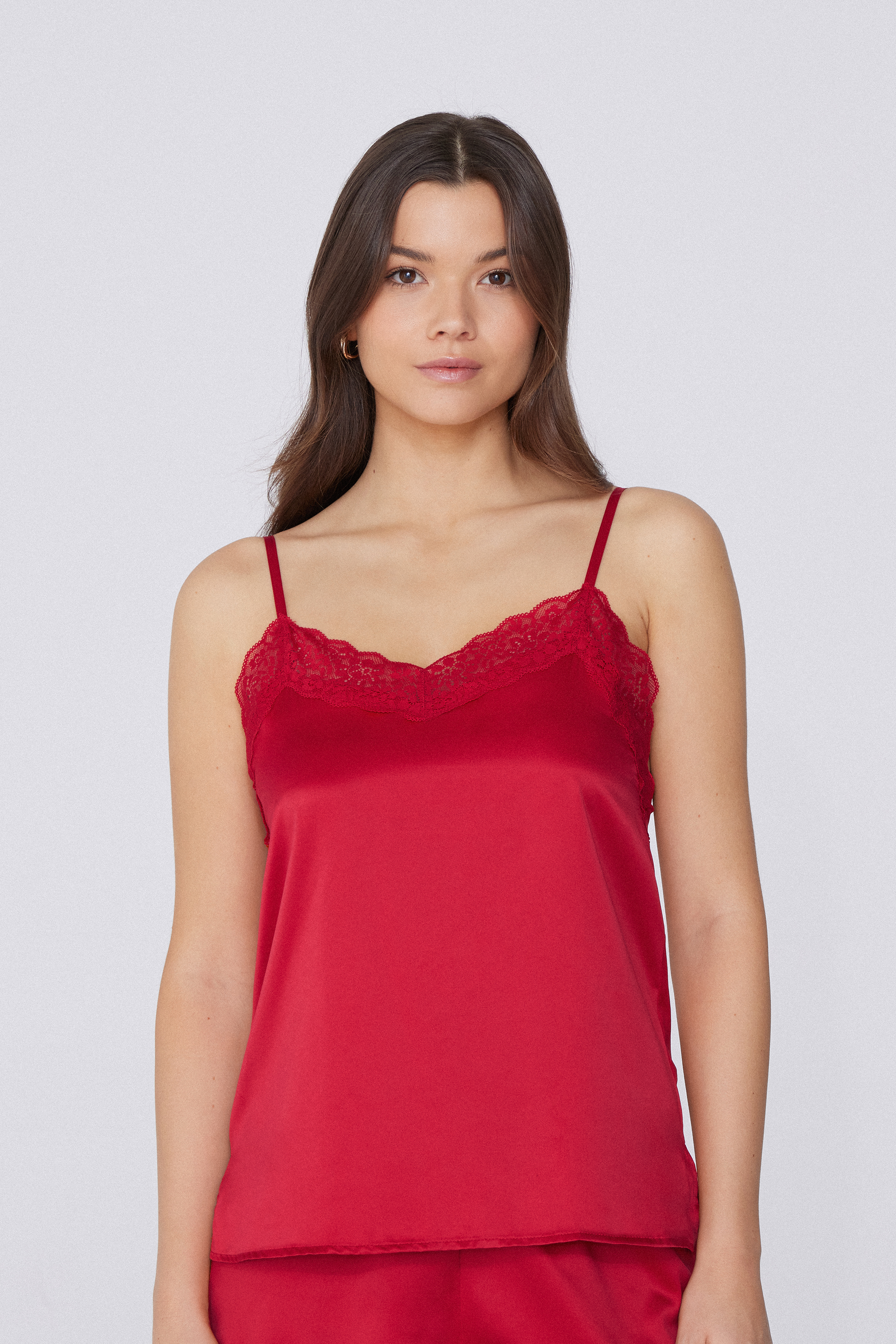 Canotta in Raso e Pizzo - Pigiami combinabili - Donna | Tezenis