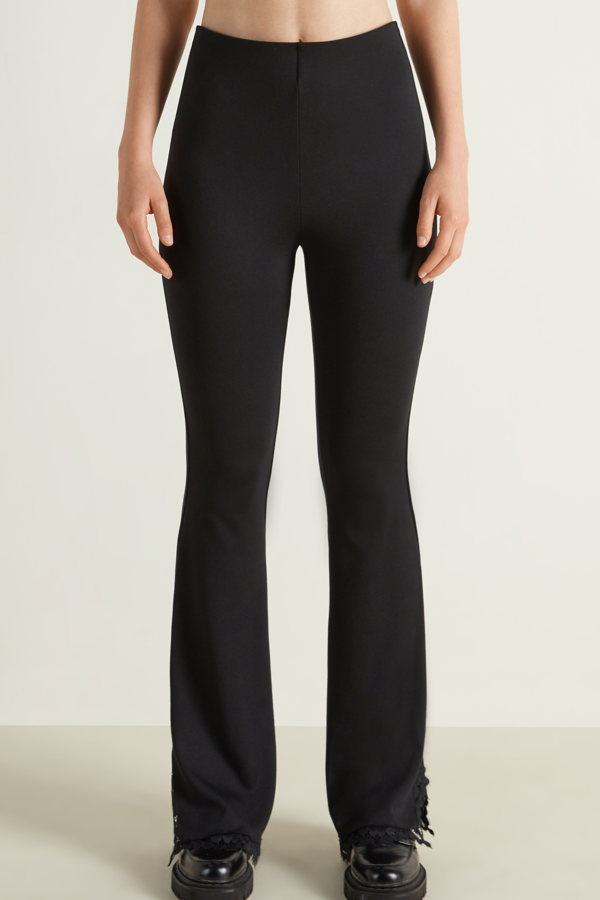 Milano Stitch Yoga Dance Pants with Slits and Lace - Pants - Women ...