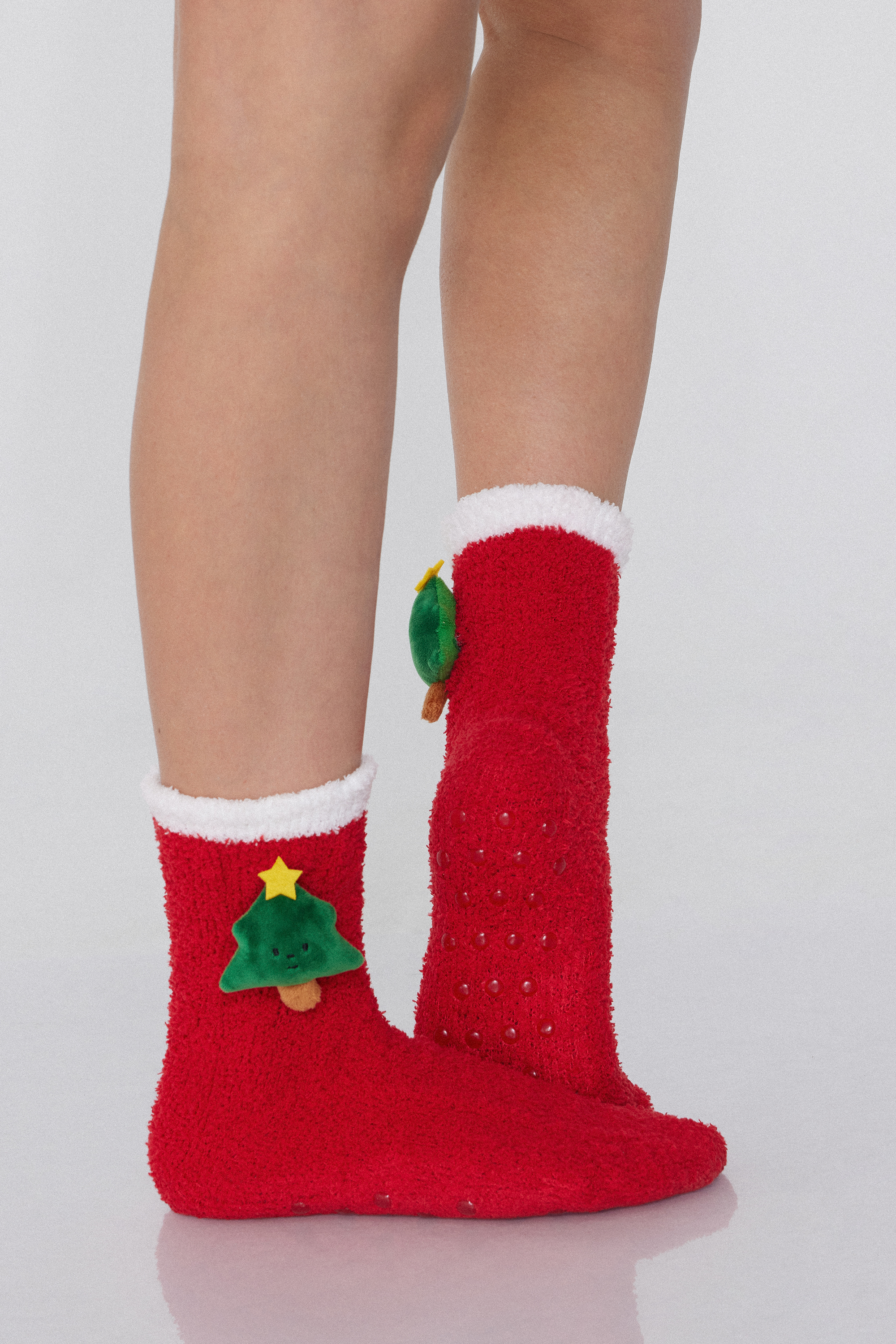 Non-Slip Christmas Appliqué Socks - Accessories and Slippers - Women ...