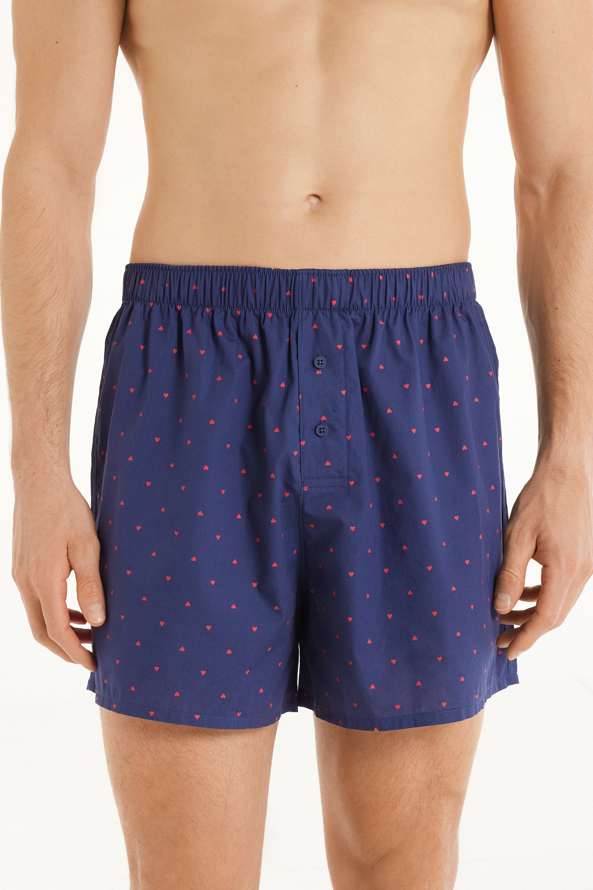 Patterned Cotton Canvas Boxers - Boxers - Men | Tezenis