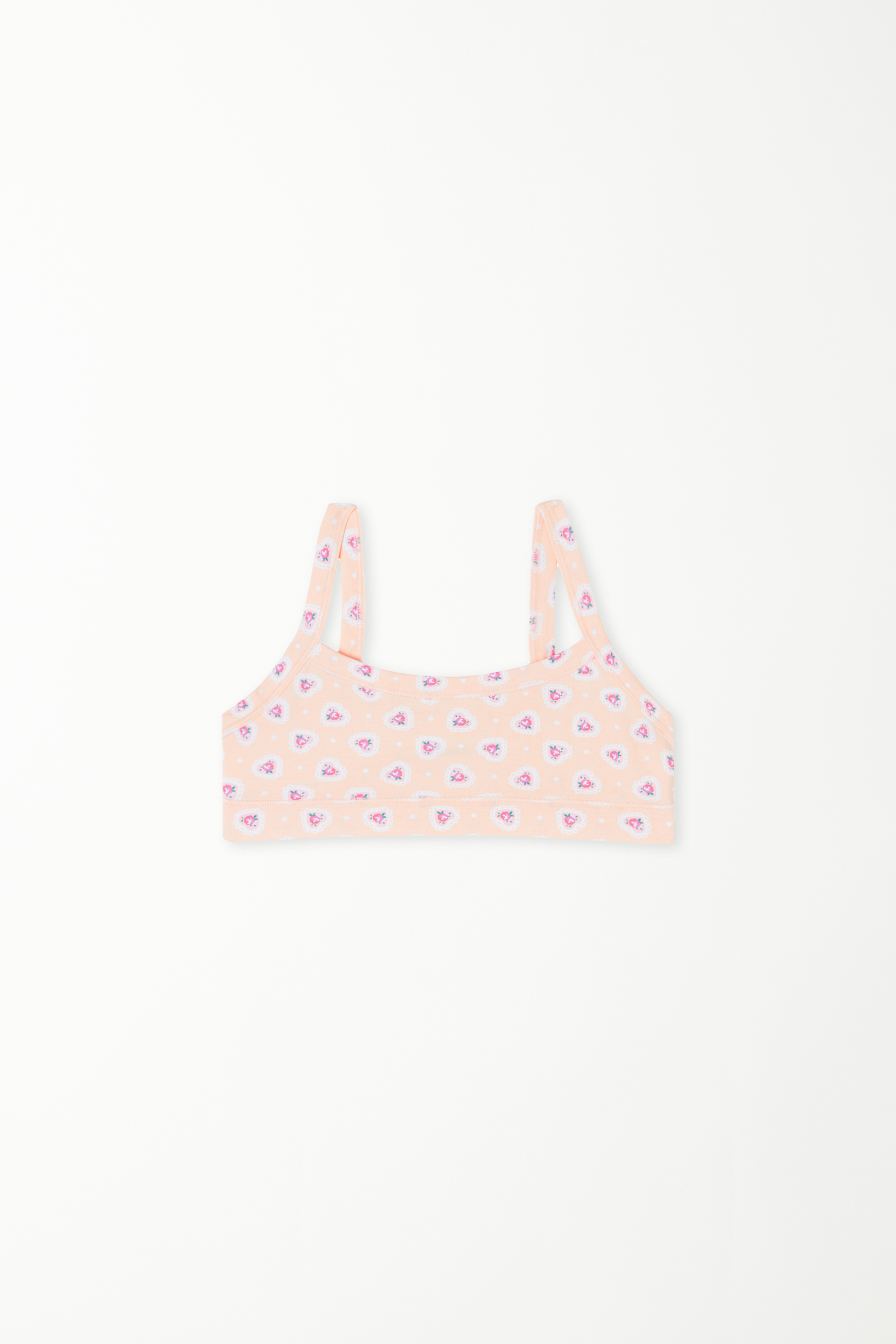 Girls’ Basic Printed Cotton Bralette - Underwear - Kids | Tezenis