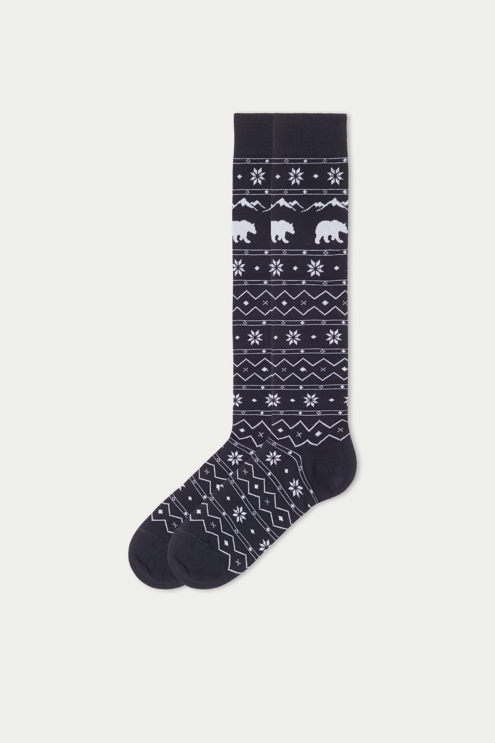 Men’s Long Patterned Cotton Socks - Long Socks - Men | Tezenis