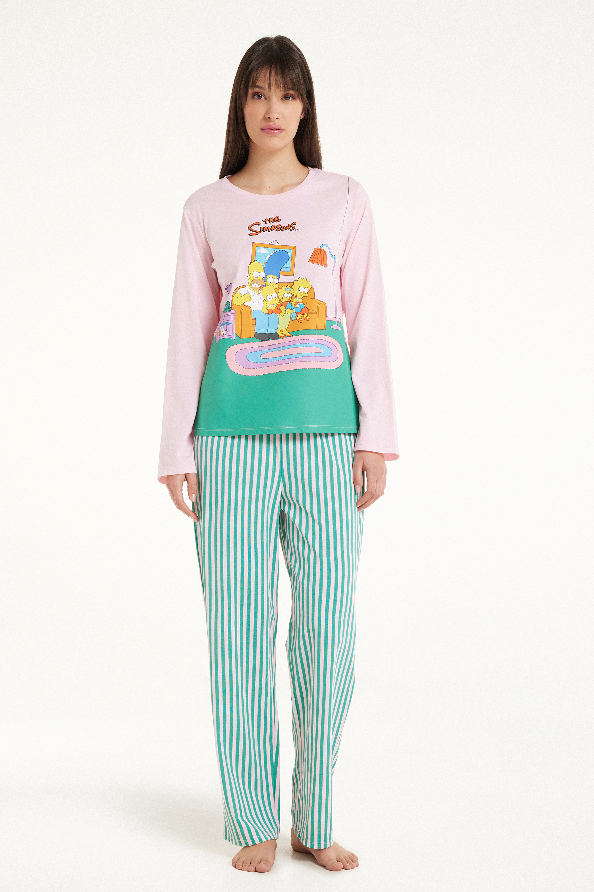 The Simpsons Print Full Length Pajamas - | Tezenis