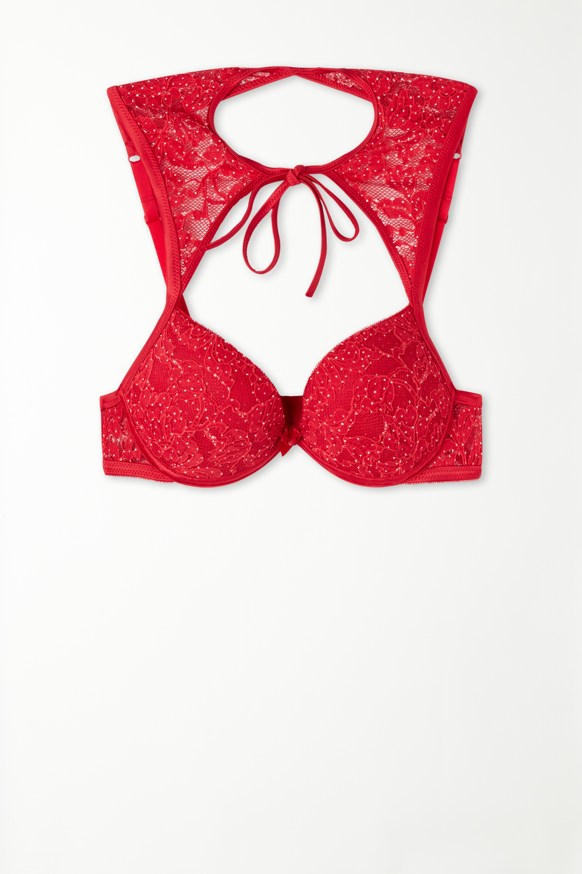 Red Roses Pois Los Angeles Super Push-up Bra - | Tezenis