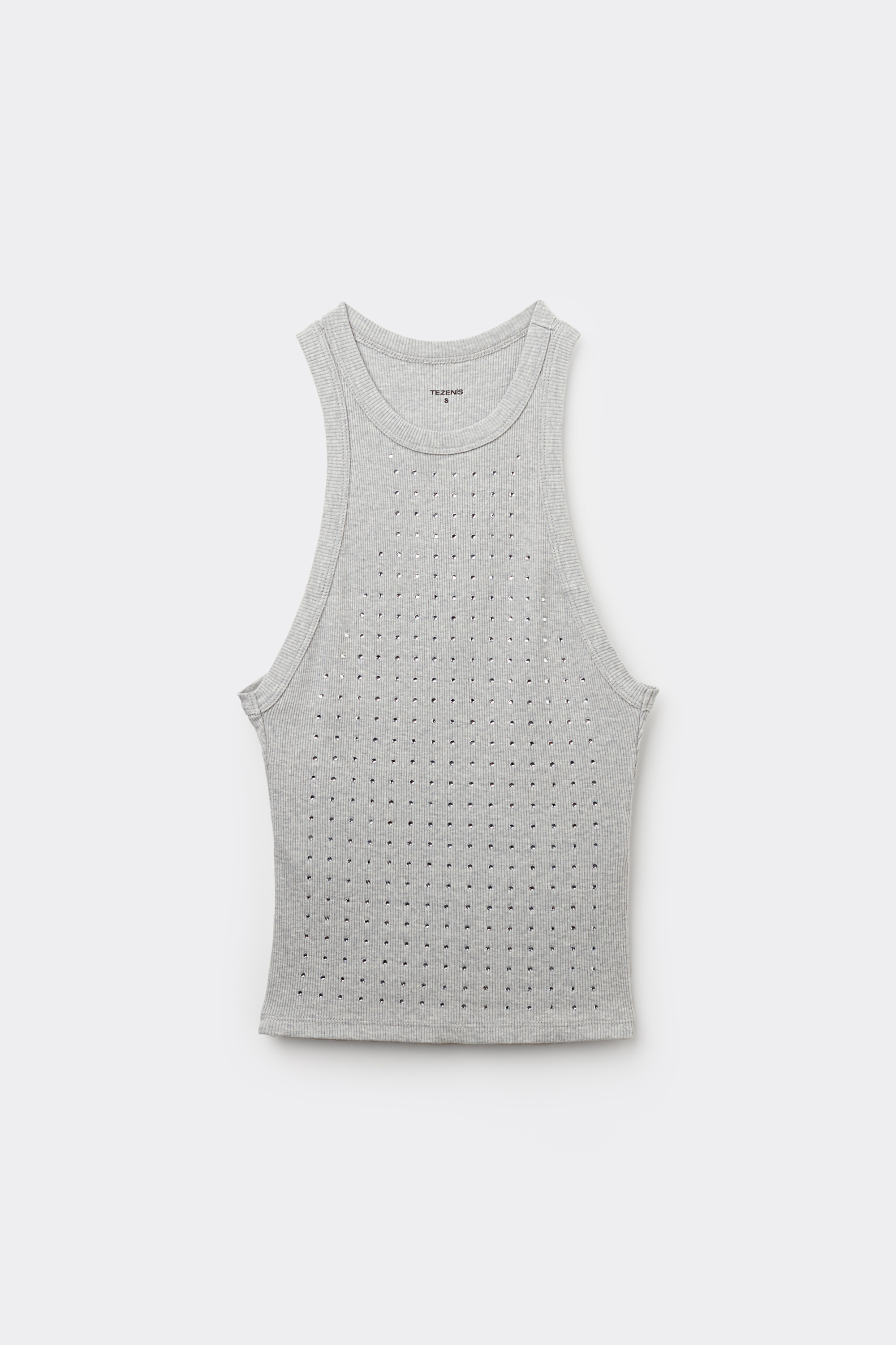 Rhinestone Wide Strap Halter Top - Tank Tops - Women | Tezenis