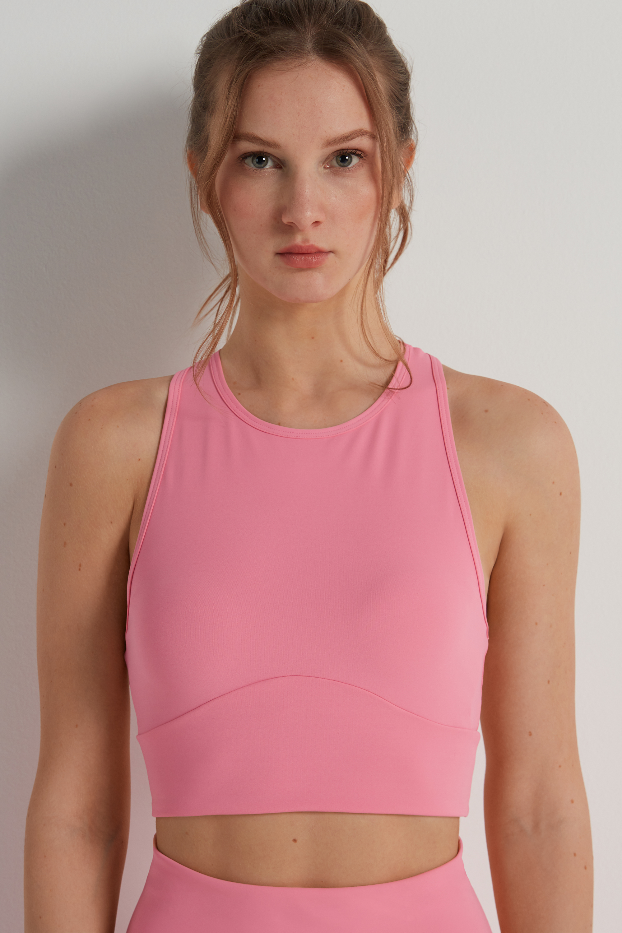 Sleeveless Microfibre Crop Top - Tank Tops - Women | Tezenis