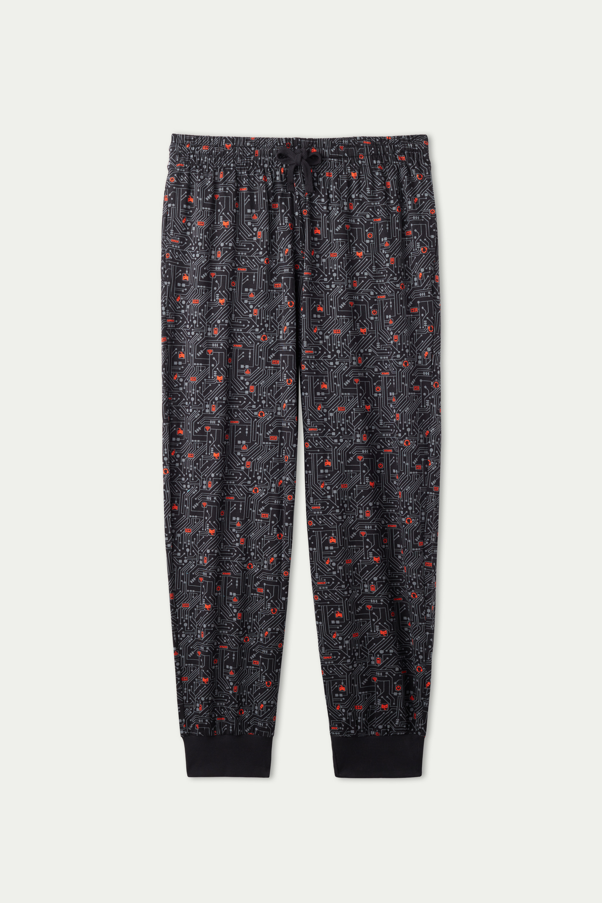 Lange Hose aus Baumwolle mit Bündchen | Tezenis