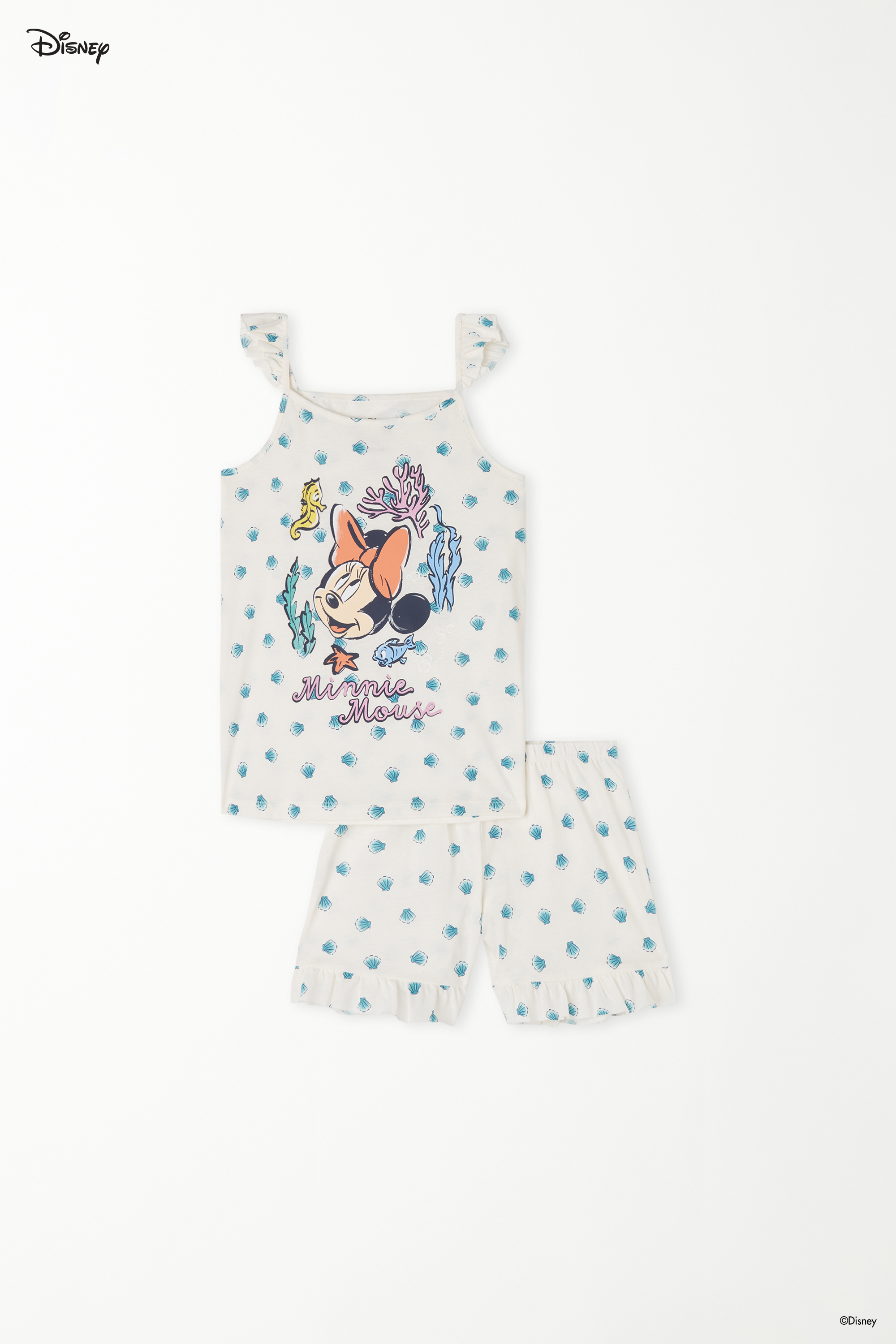 Pyjama Court en Coton Imprimé Disney Minnie Fille - Pyjamas - Enfant ...