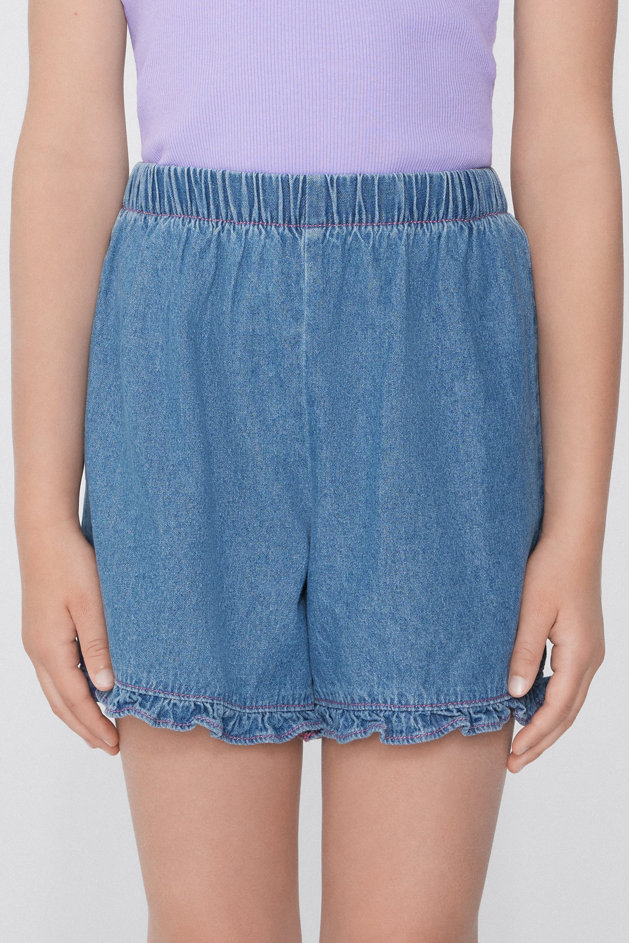 Short in Denim con Ruches Bimba